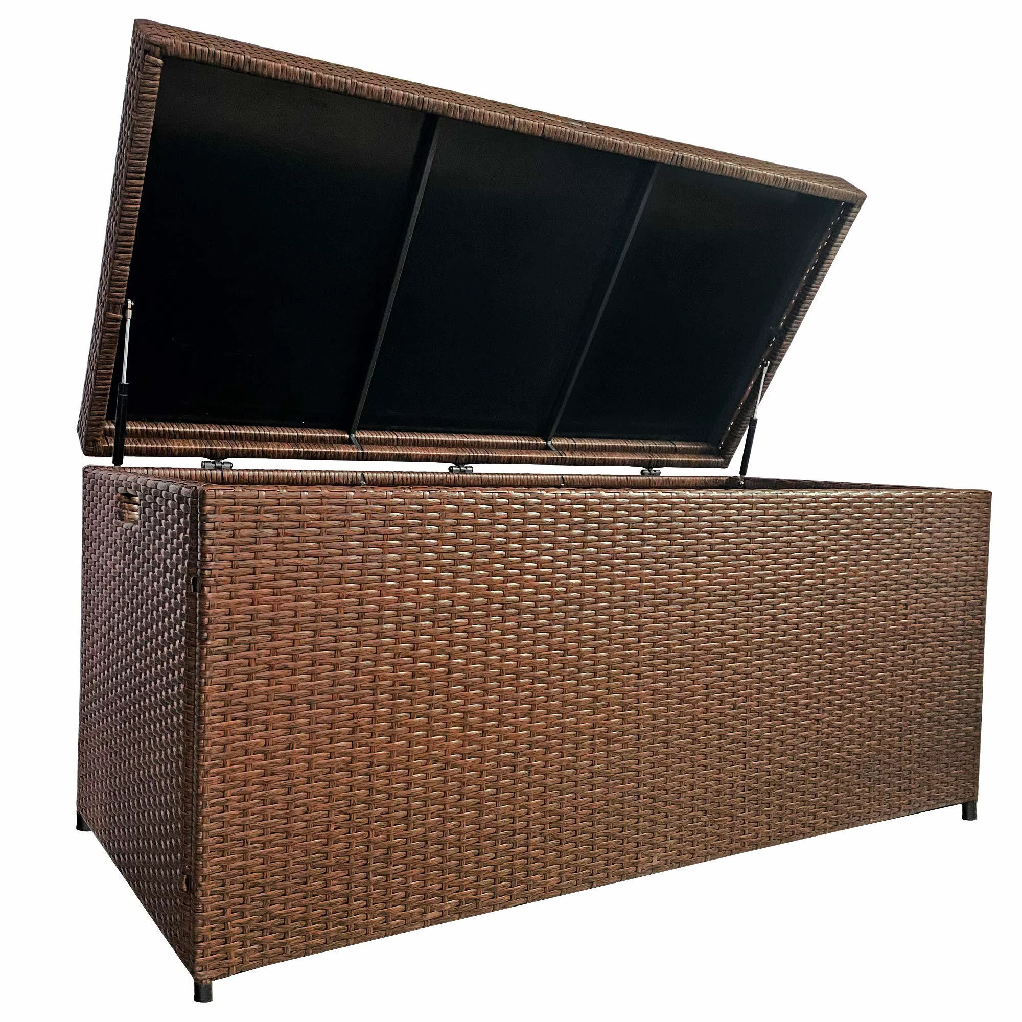 All-in furniture 140 Gallon PE Rattan Wicker Patio Deck Box - Wayfair ...