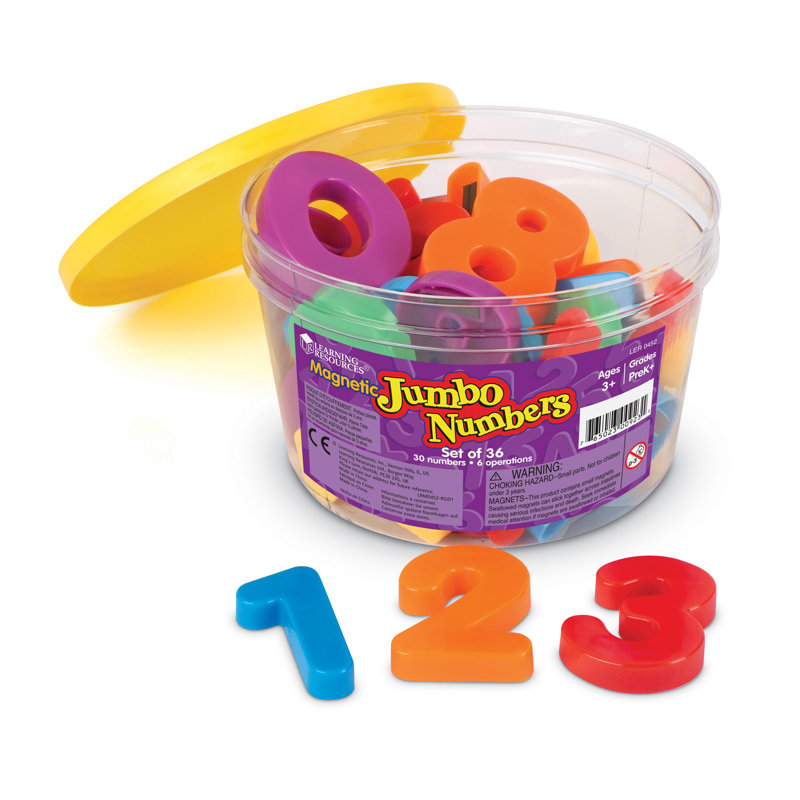 Learning Resources 36 Piece Jumbo Magnetic Numbers Set & Reviews | Wayfair
