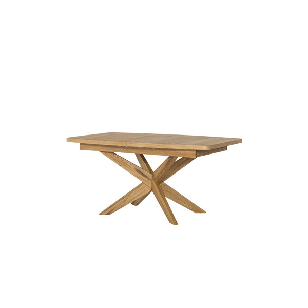 Gracie Oaks VELLE Solid + Manufactured Oak Wood Extendable Dining Table ...