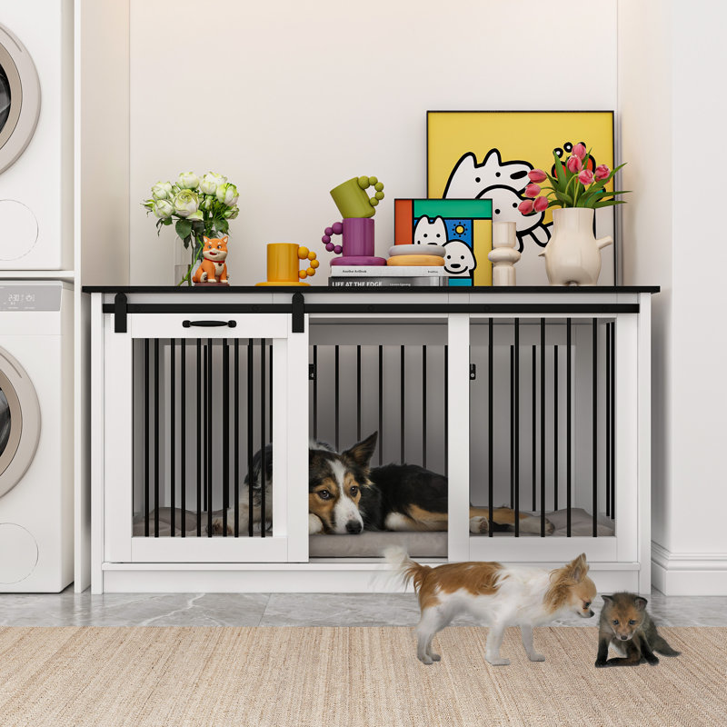 Tucker Murphy Pet™ Barn Door Dog Crate With Lock & Reviews | Wayfair