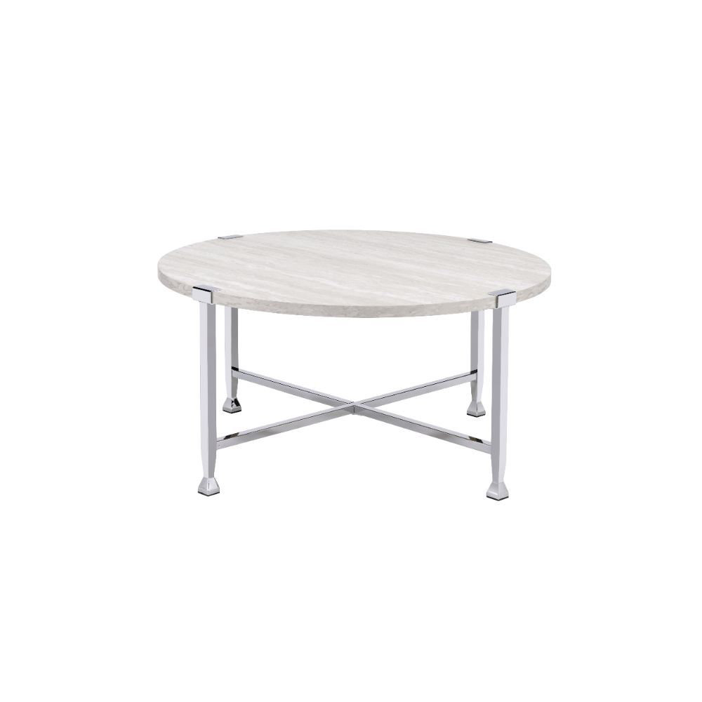 Ivy Bronx Round Coffee Table Round Living Room Table Modern Coffee ...