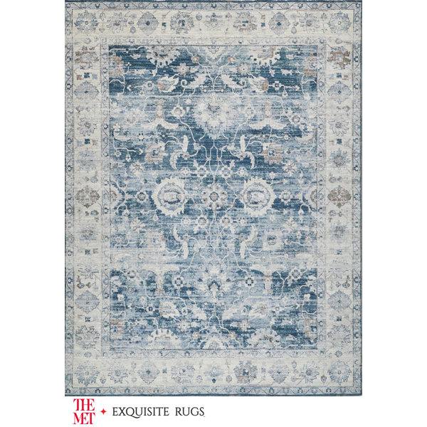 Exquisite Rugs The Met x Exquisite Rugs Vintage Looms Blue/Beige Area ...