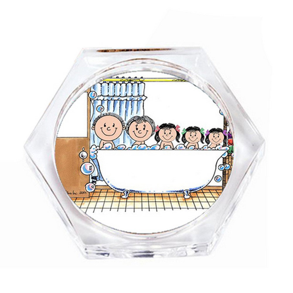 Printed Perfection Personalized Tub Time, Three Girls Drink Coaster ...