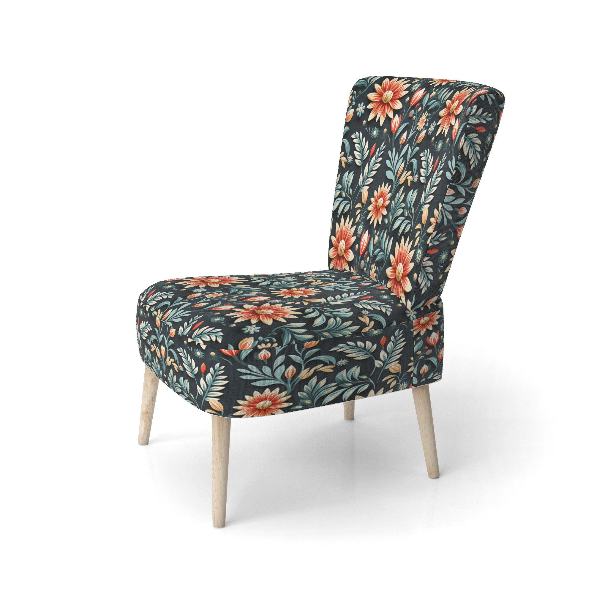 Red Barrel Studio® Tribal Green Damask Accents - Upholstered Bohemian ...
