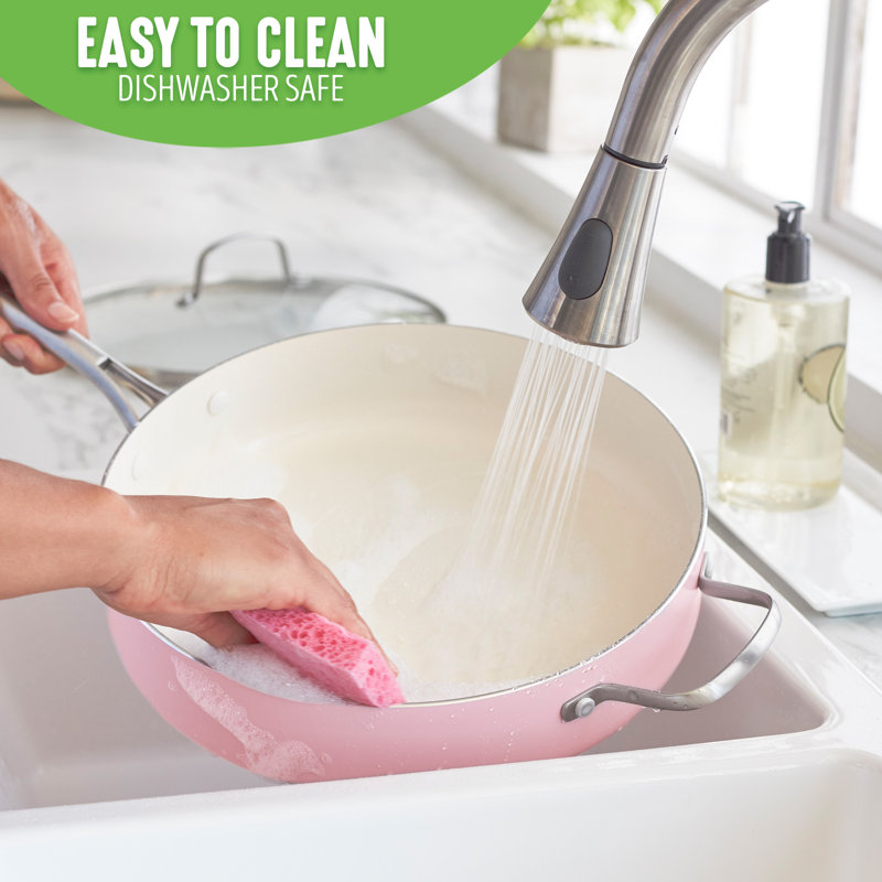 GreenLife Artisan Healthy Ceramic Nonstick Saute Pan, 5 Quart With ...