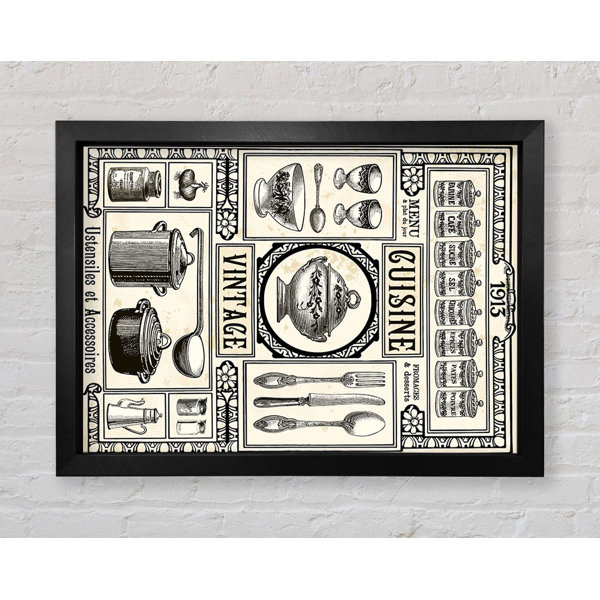 Happy Larry Vintage Cuisine Framed Print | Wayfair.co.uk