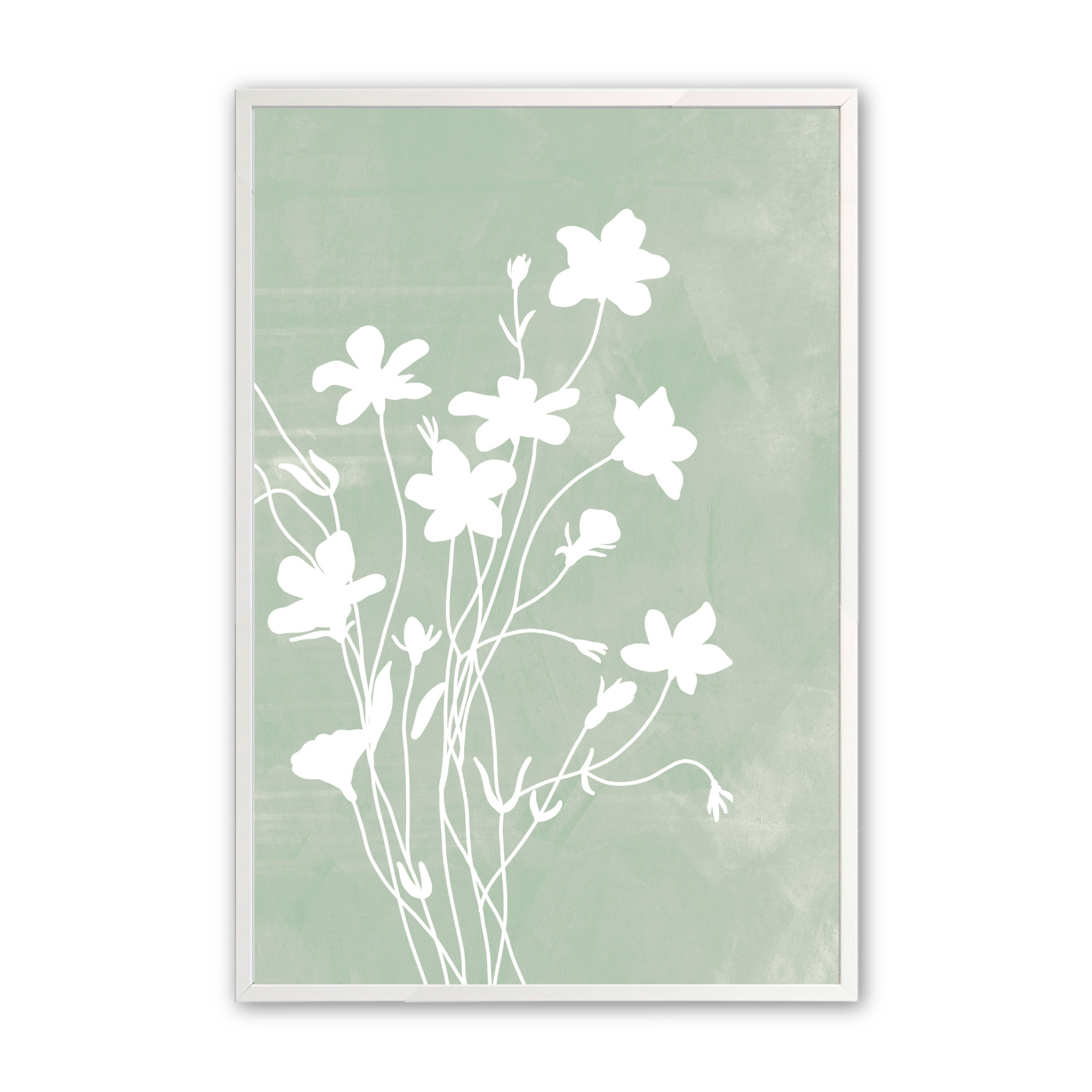 Winston Porter 20" x 16" Verde Rhapsody V Print in Opaque White Wall ...