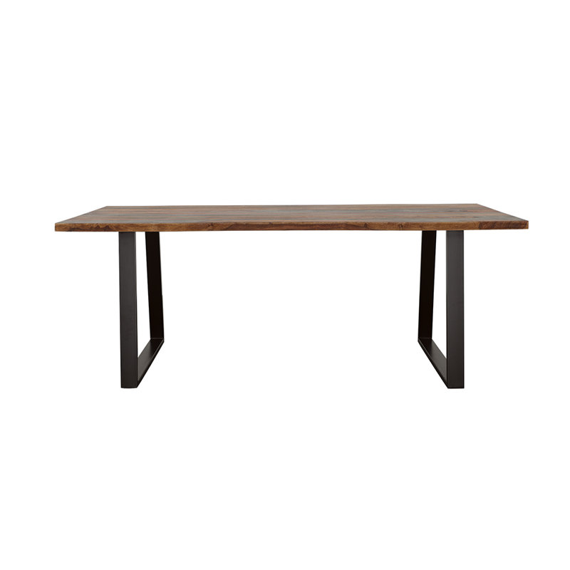 17 Stories Ditman 80-Inch Live Edge Dining Table Grey Sheesham | Wayfair