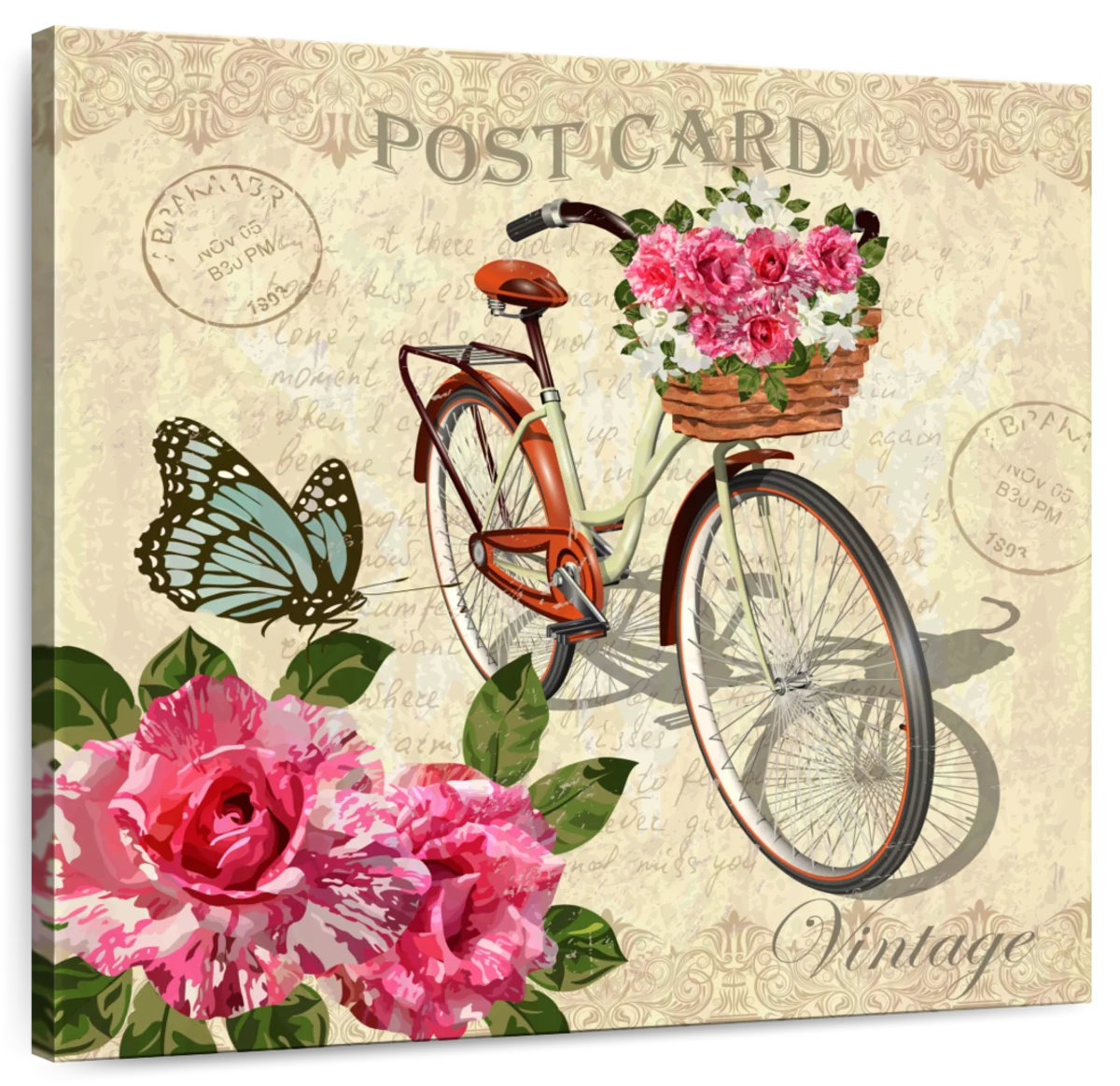 Ebern Designs Mehar Vintage Bicycle Postcard | Wayfair