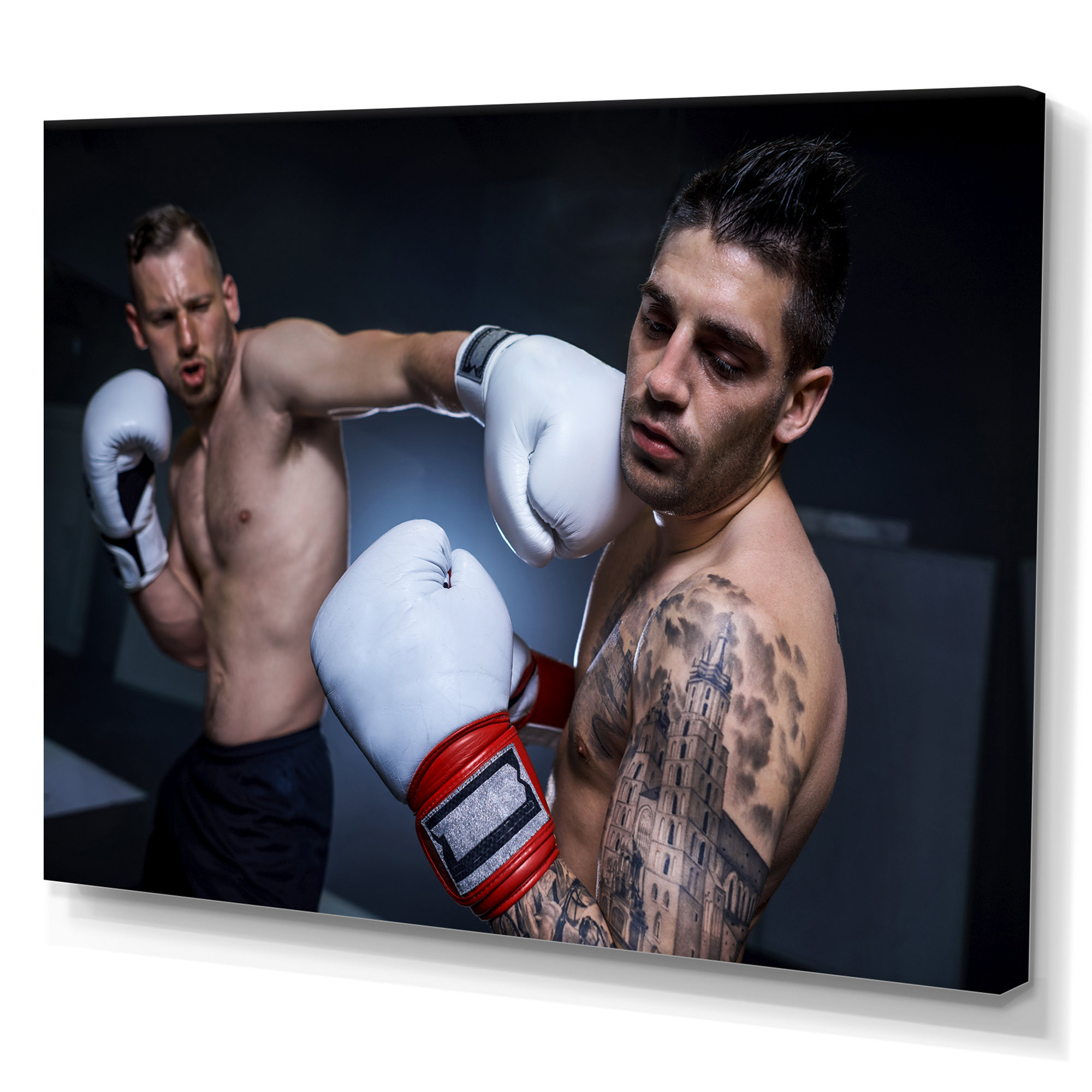 Design Art Boxing March Of Two Male Boxers On Canvas Print | Wayfair