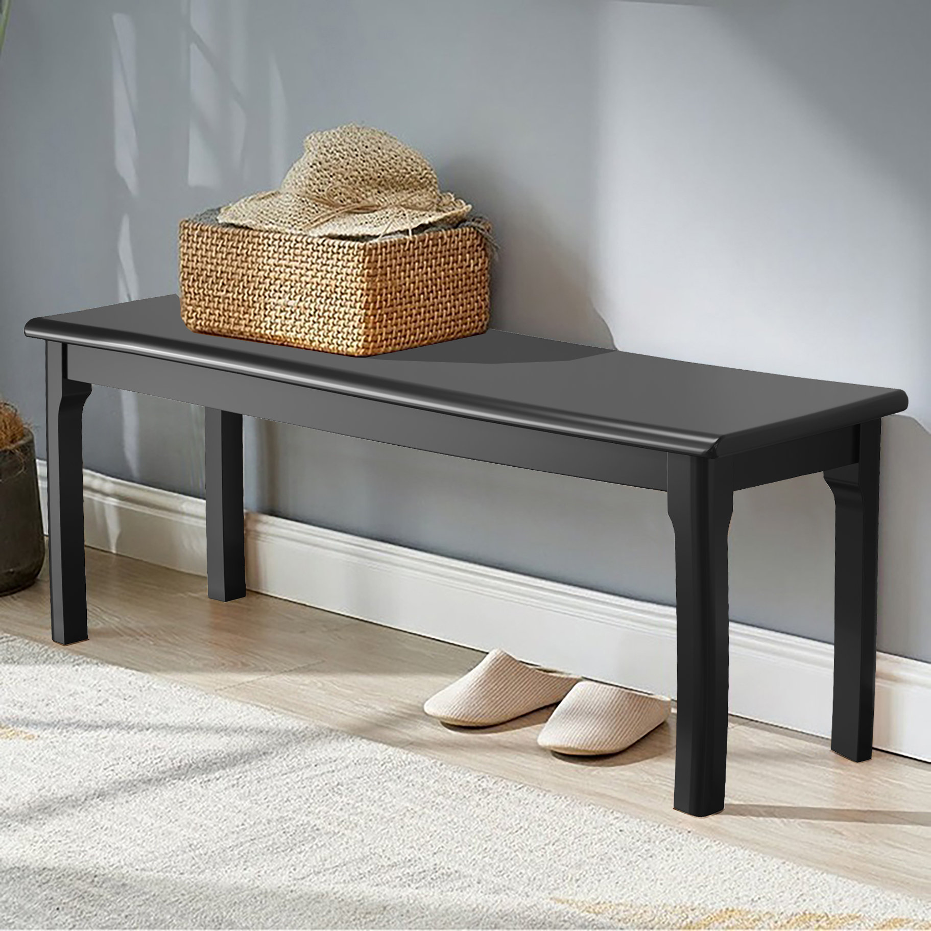 Ebern Designs Spero Entryway Bench Dining Bench Solid Wood End of Bed ...