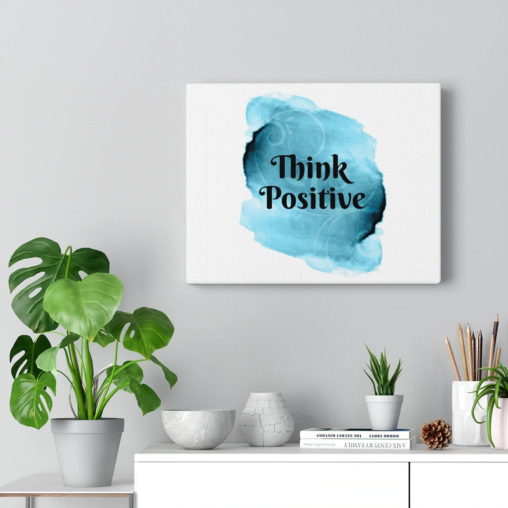 Trinx Inspirational Quote Canvas Think Positive Wall Art Motivational ...