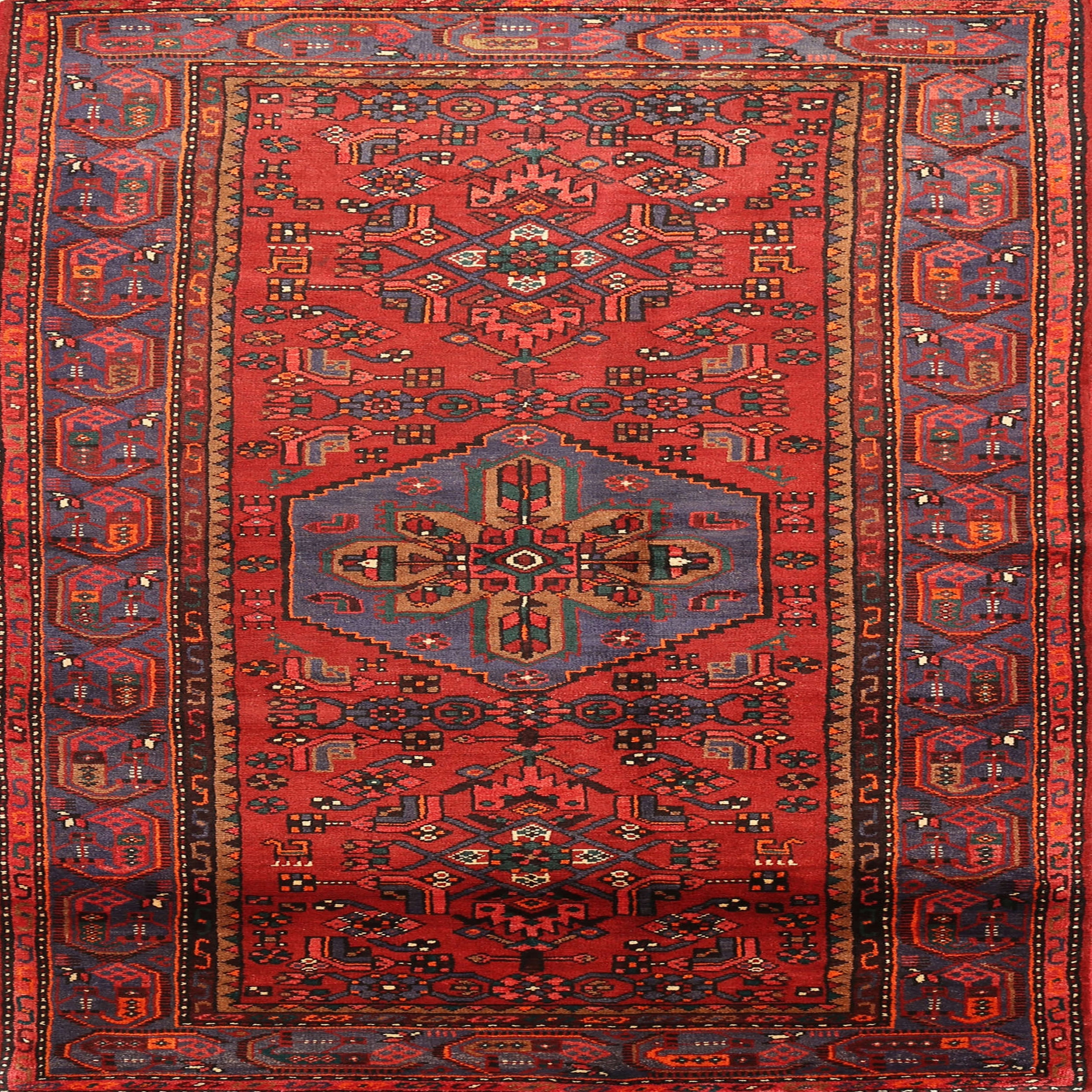 Bungalow Rose Traditional Brown/Red Area Rug | Wayfair