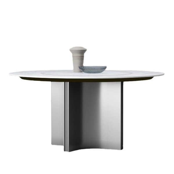 STAR BANNER Table de salle à manger ronde moderne avec table tournante ...