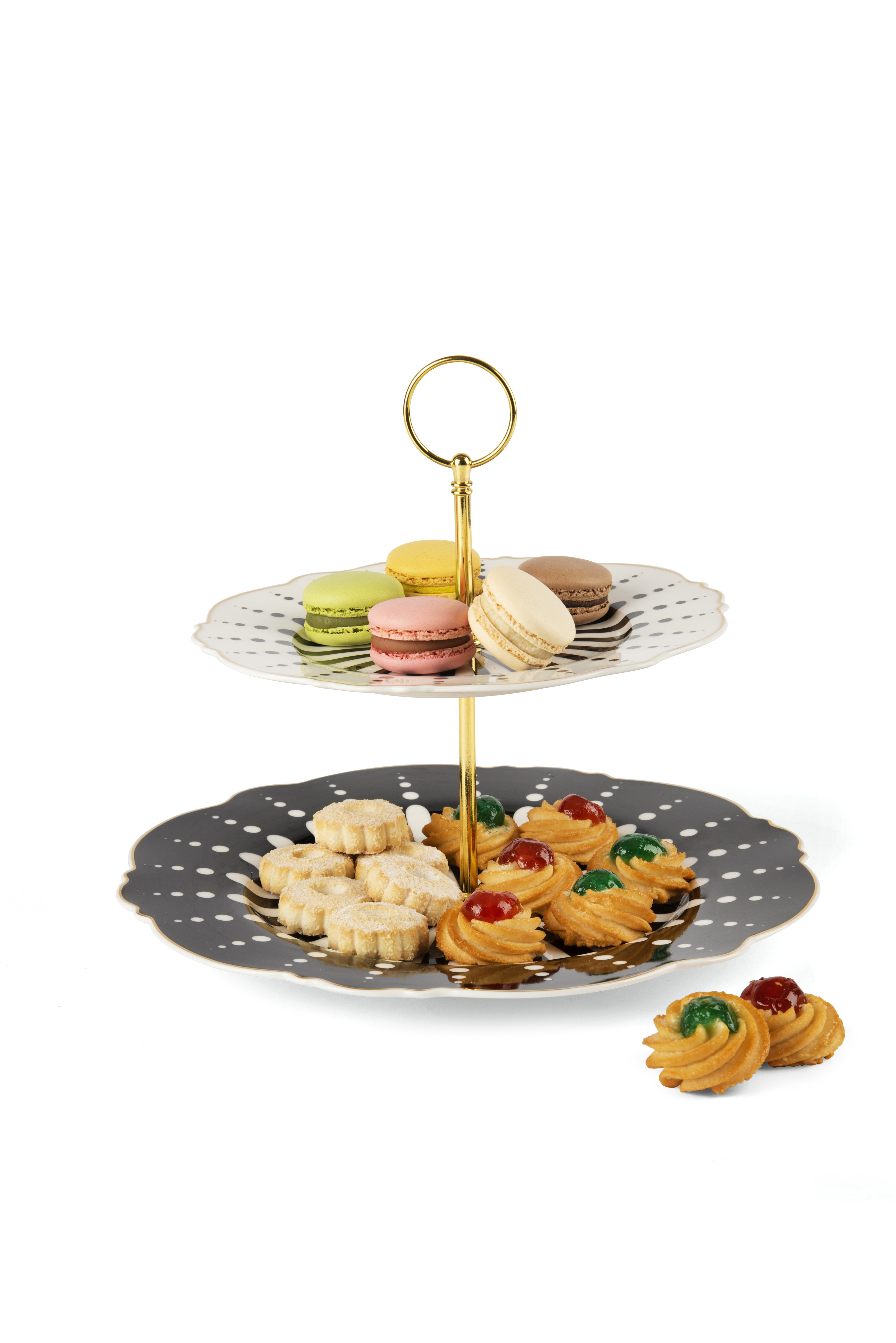 Excelsa Cake stand Alice porcelain 28,5x23x28,5 cm black | Wayfair.co.uk