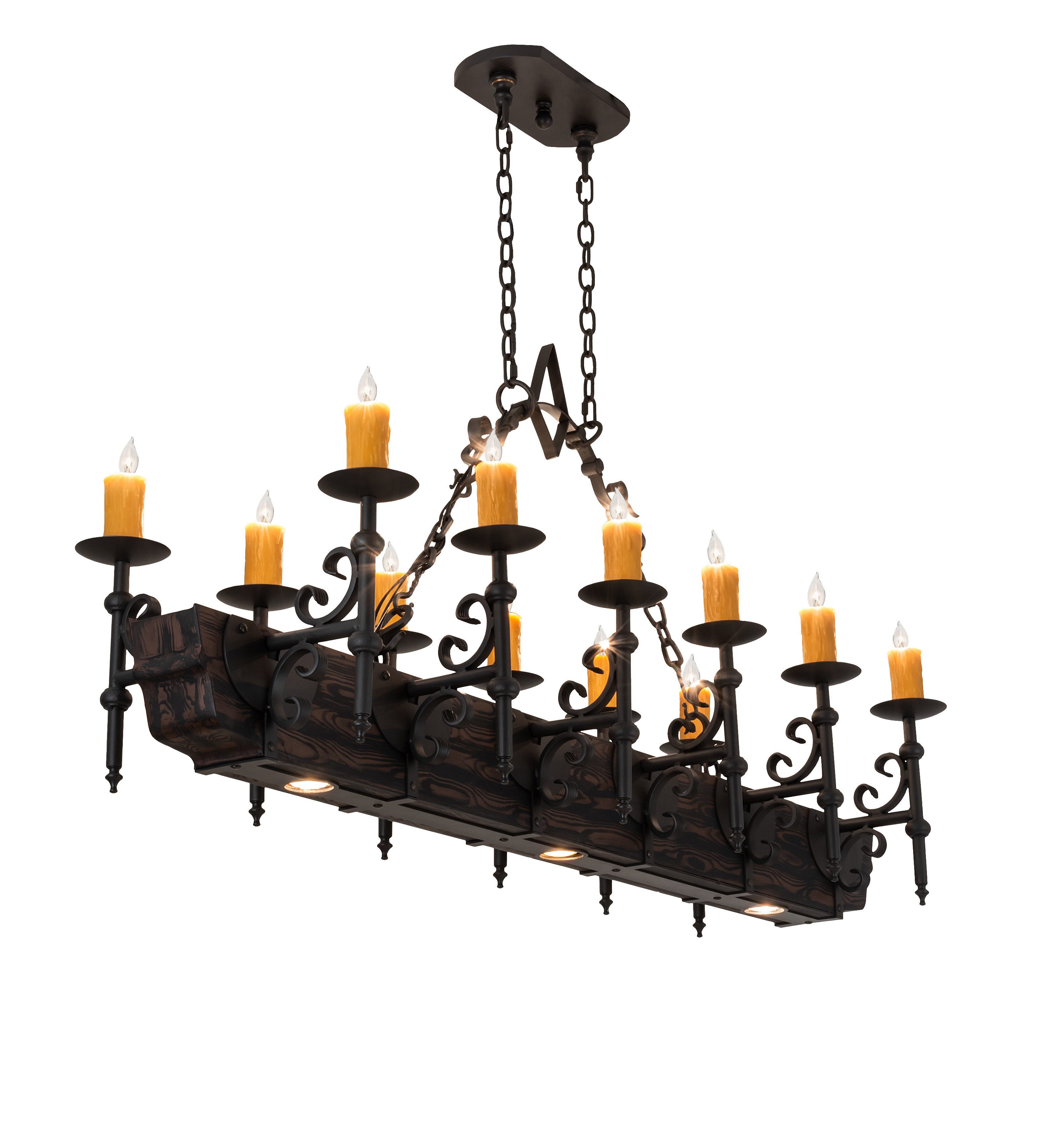 Meyda Lighting Tudor 60" Long 12 Light Oblong Chandelier | Wayfair
