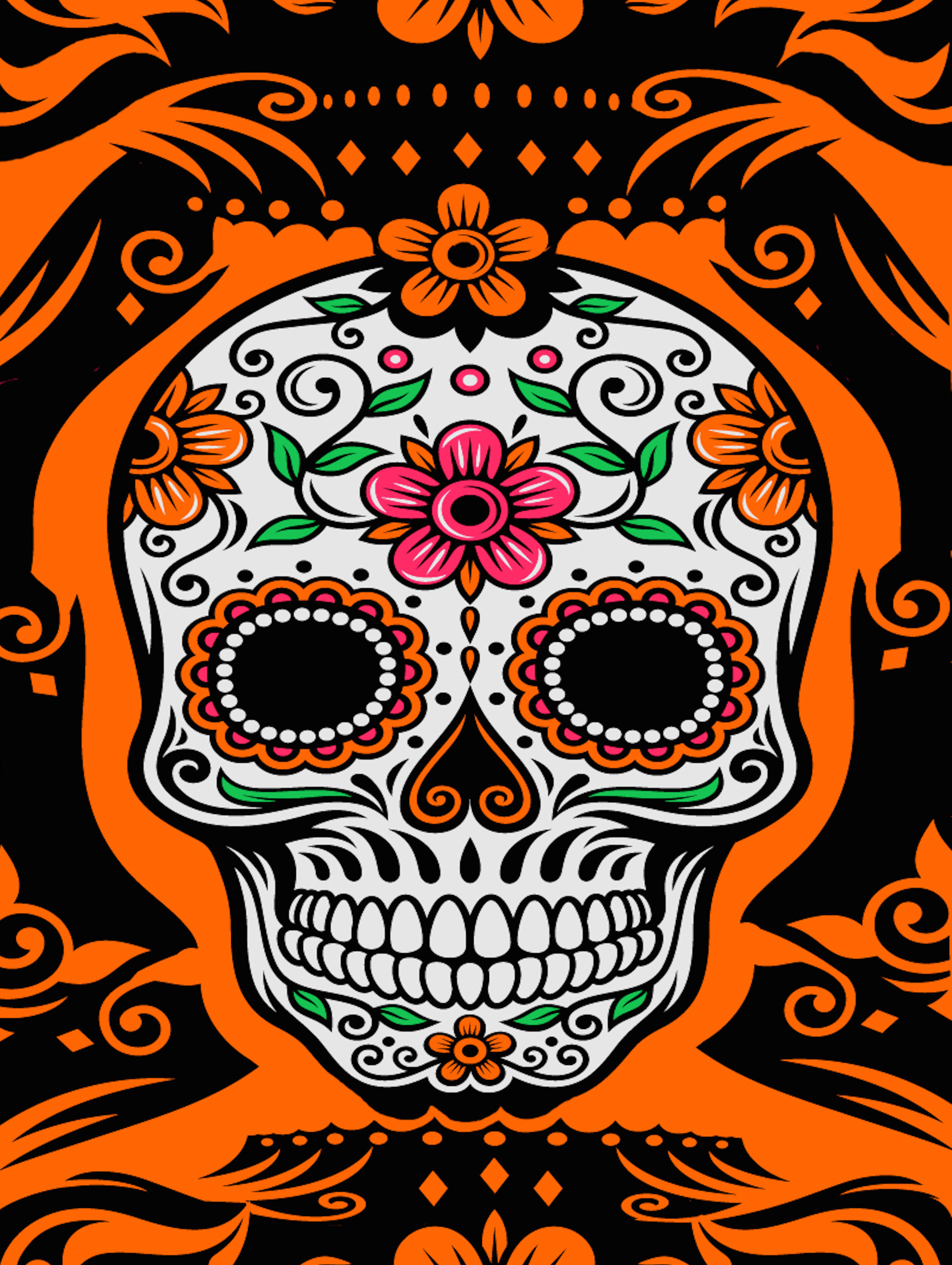 The Holiday Aisle® Day Of The Dead Sugar Skull Metal Sign - Wayfair Canada