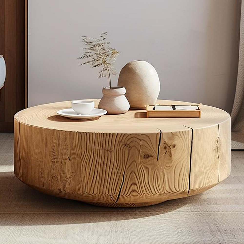 Bkoksety All solid wood logs retro creative tea table - Wayfair Canada