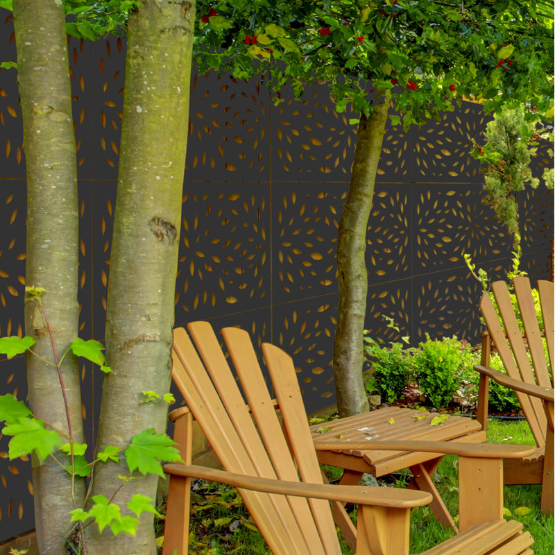 OUTDECO 4 ft. H x 2 ft. W Wildflower Wood Privacy Screen & Reviews ...