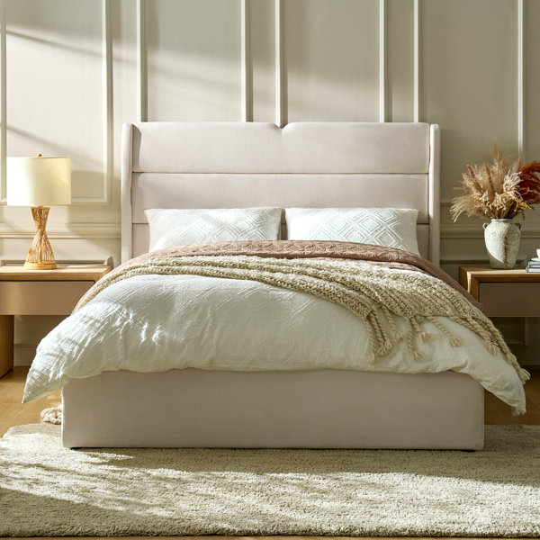 Ebern Designs Gurpaige Lift Up Storage Upholstered Platform Bed with 53 ...