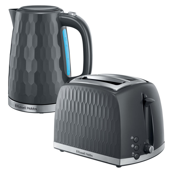 Russell Hobbs Honeycomb 1.7L Kettle & 2 Slice Toaster | Wayfair.co.uk