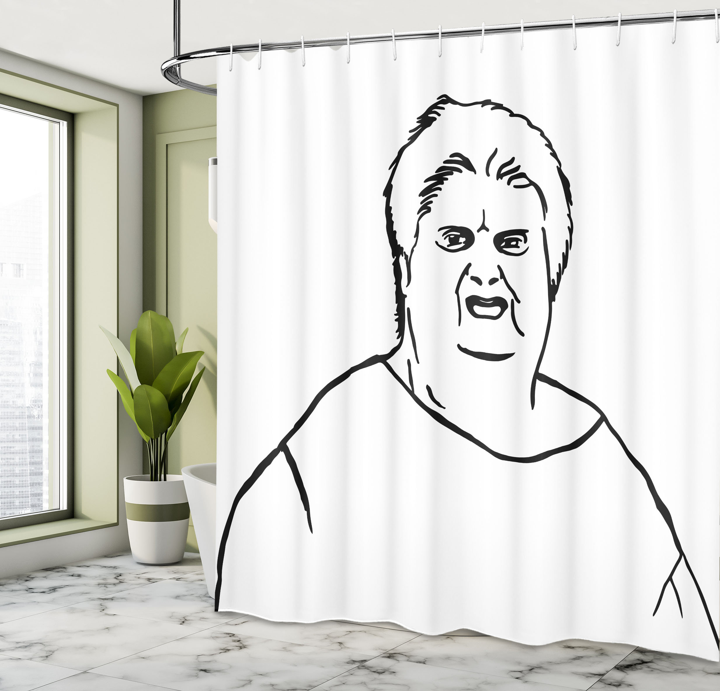 East Urban Home Feller Humor Shower Curtain Internet Character Meme ...
