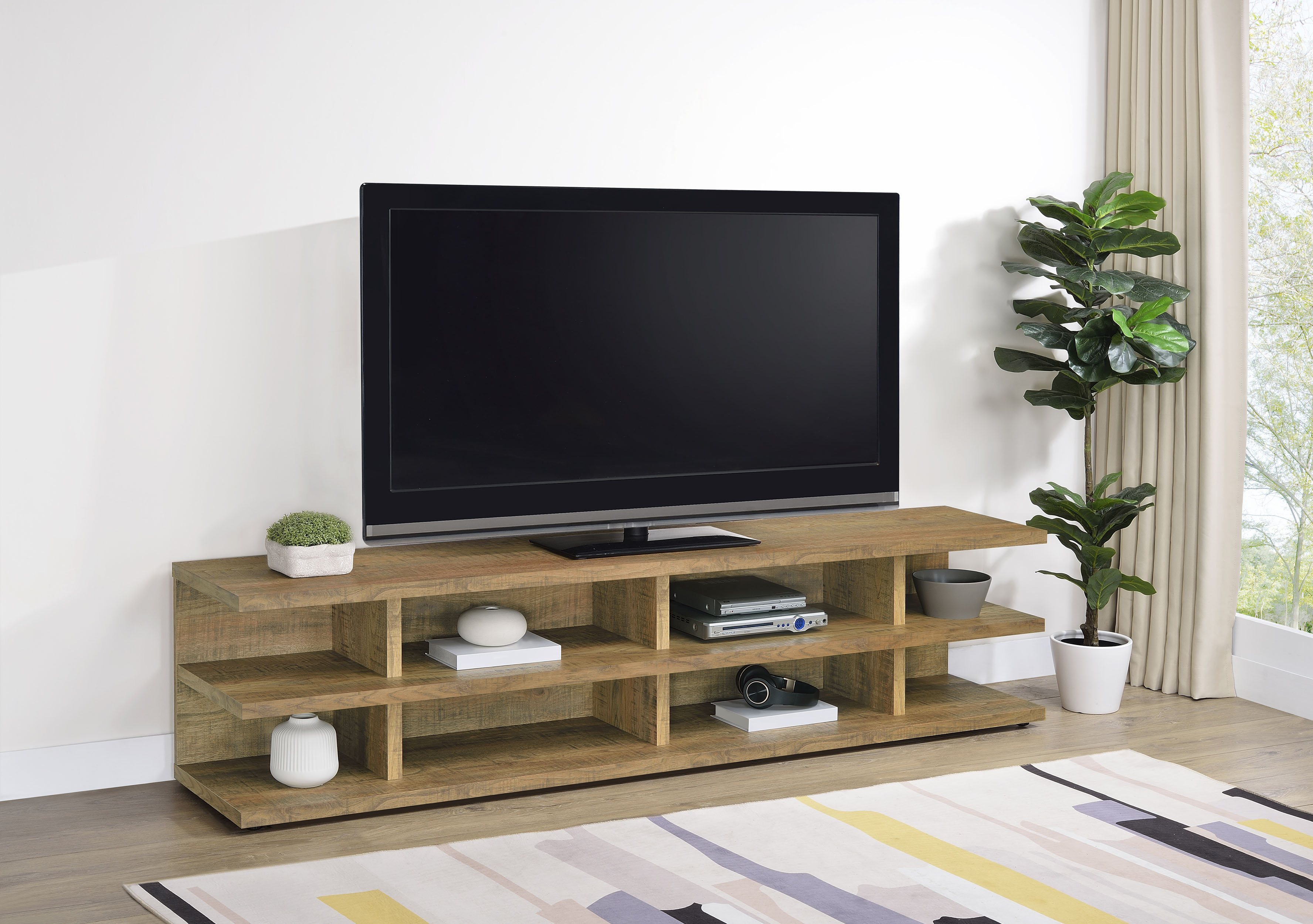 Wrought Studio™ Cartmill 78-Inch 2-Tier TV Stand Media Console | Wayfair