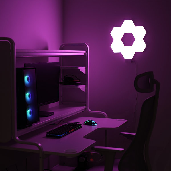 Metro Lane Smart Lighting Hexagon Mood Lighting RGB Gamer PC Computer ...