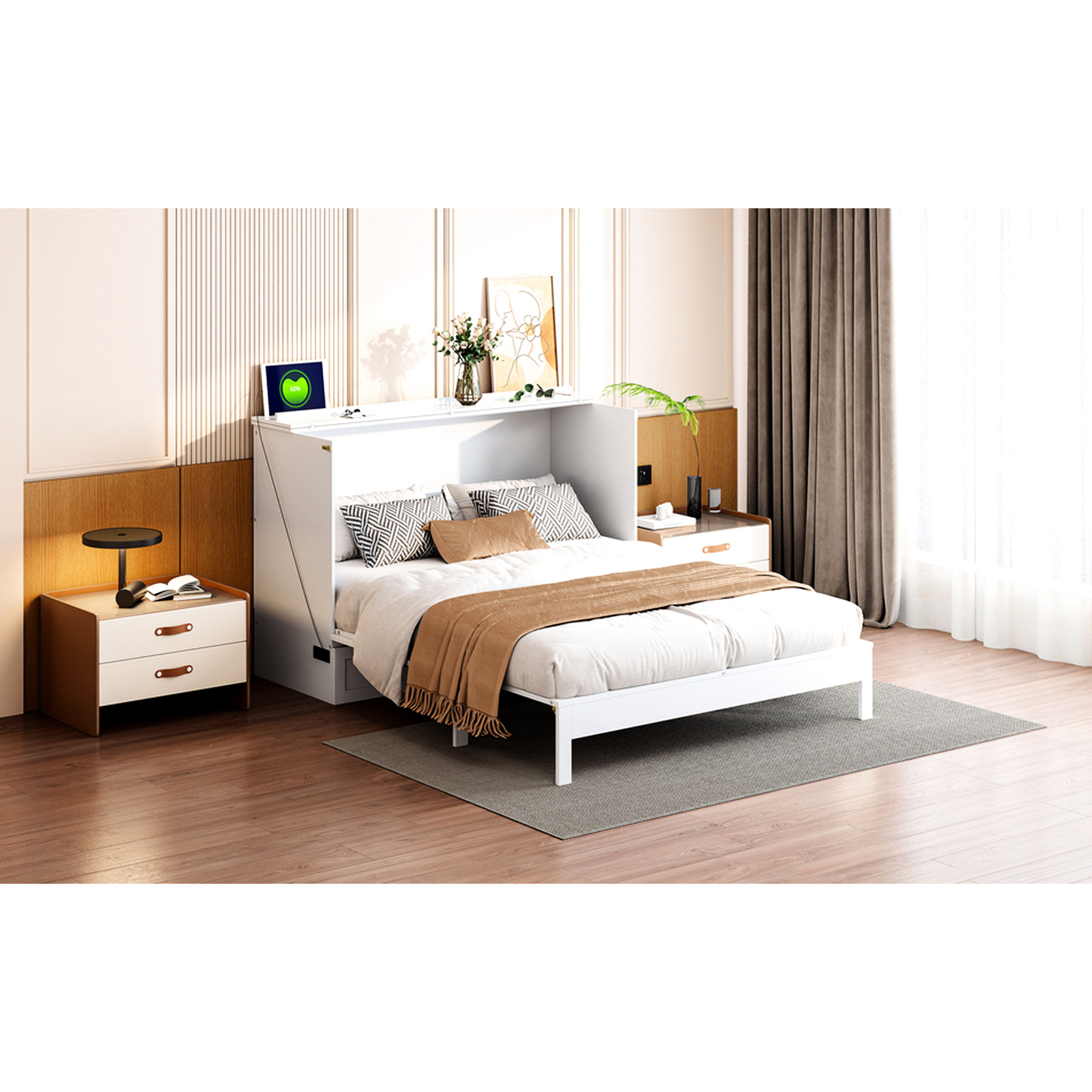 Alwyn Home Modern Bed With Spacious Internal Storage Compartments ...
