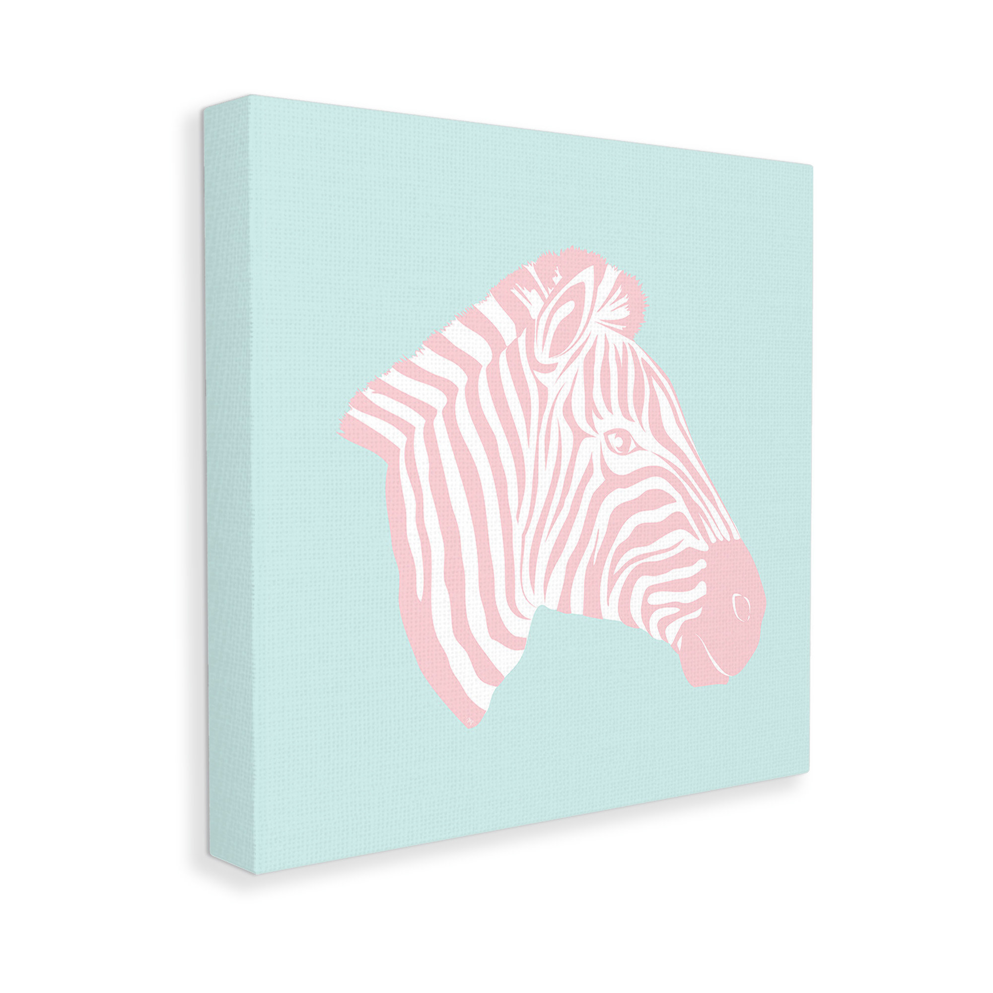 Ebern Designs Pastel Zebra Portrait Canvas Wall Art by Martina Pavlova ...