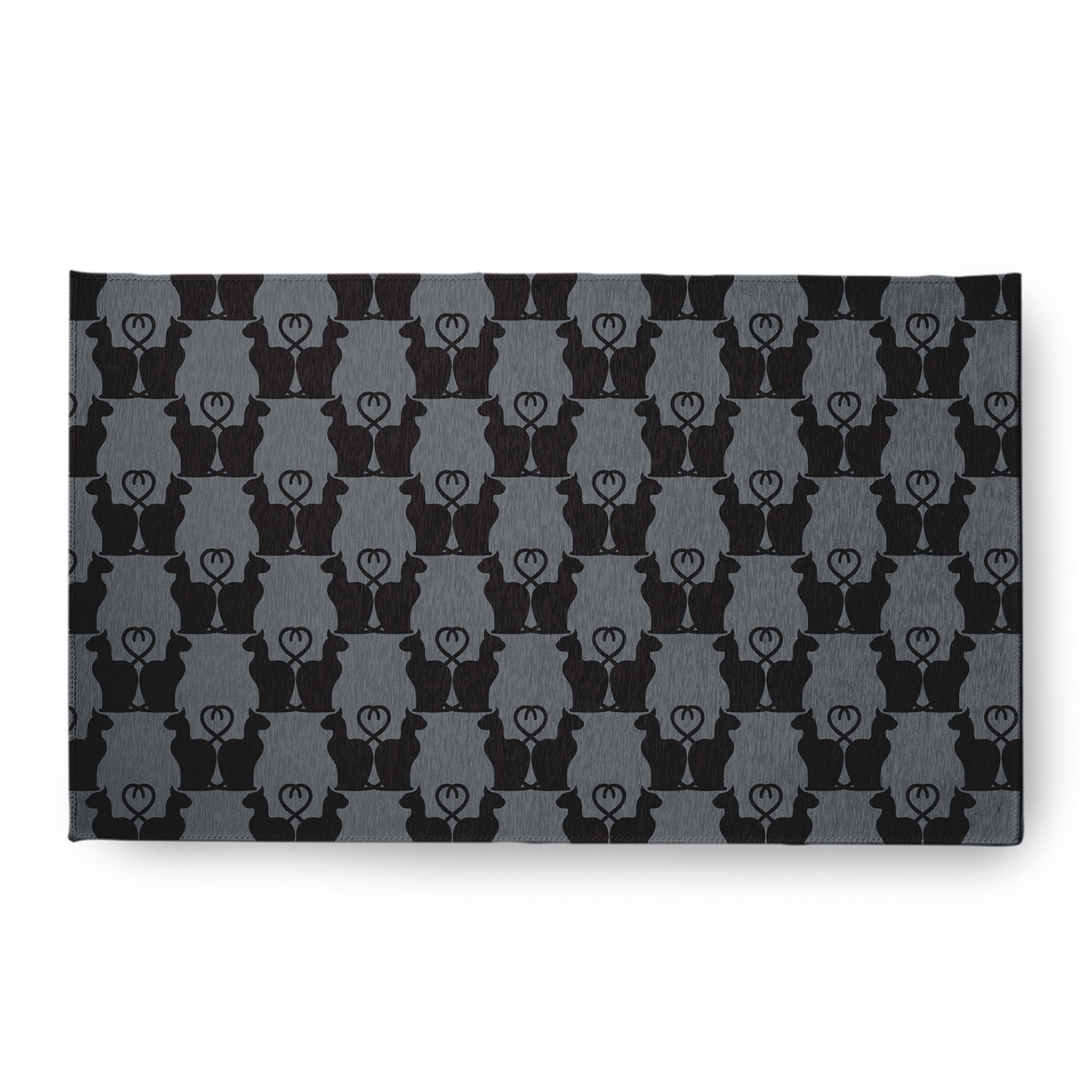 The Holiday Aisle® Cat Clowder Halloween Chenille Area Rug - Steel Grey ...