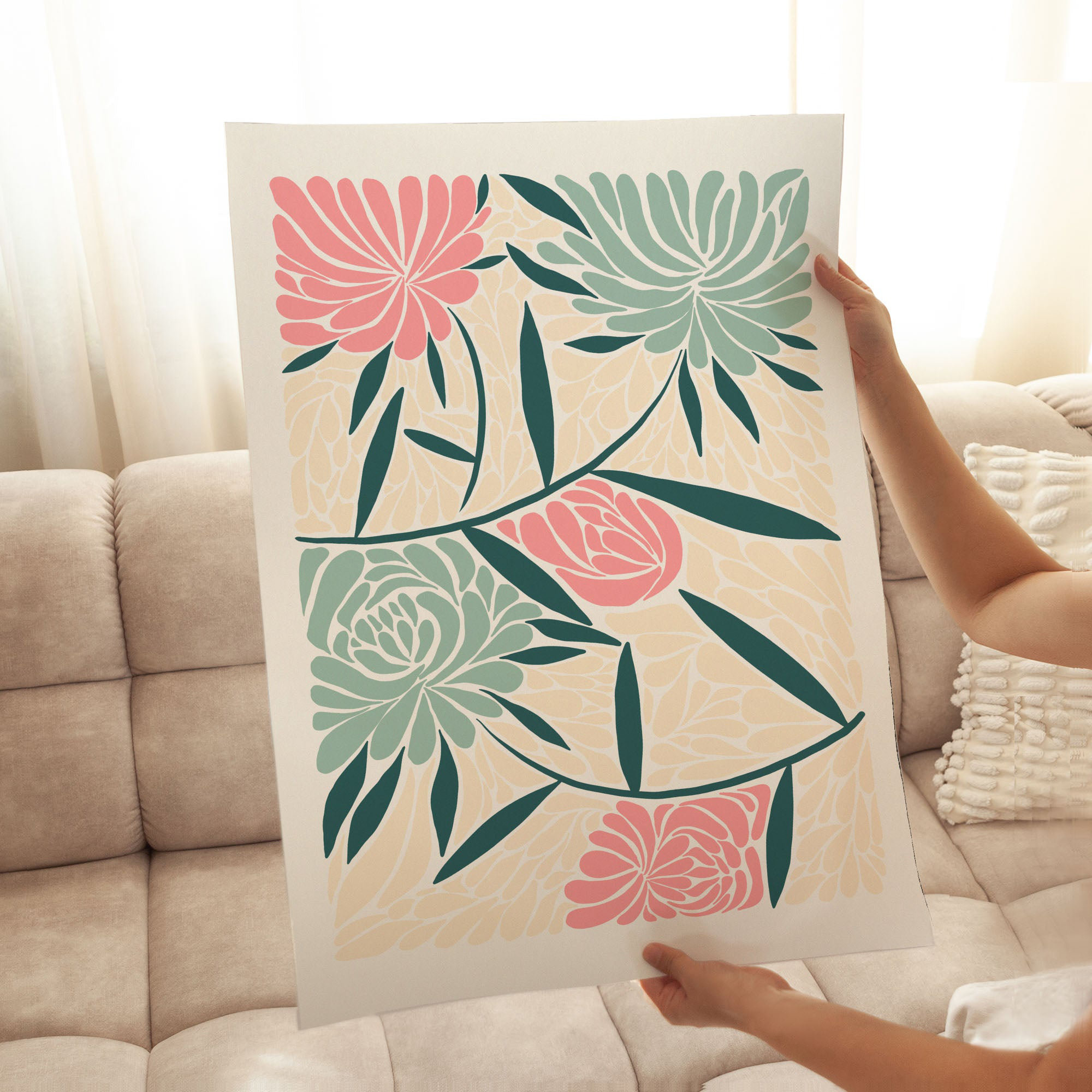 Winston Porter Floral Floral Dance Modern Unframed Art Print | Wayfair