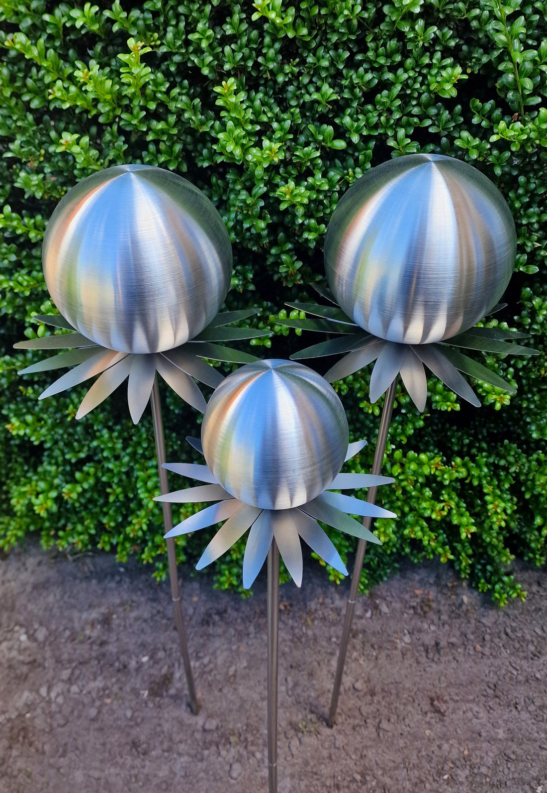 Garten Living Flower Magic Milano 3 Piece Gazing Ball Set | Wayfair.co.uk