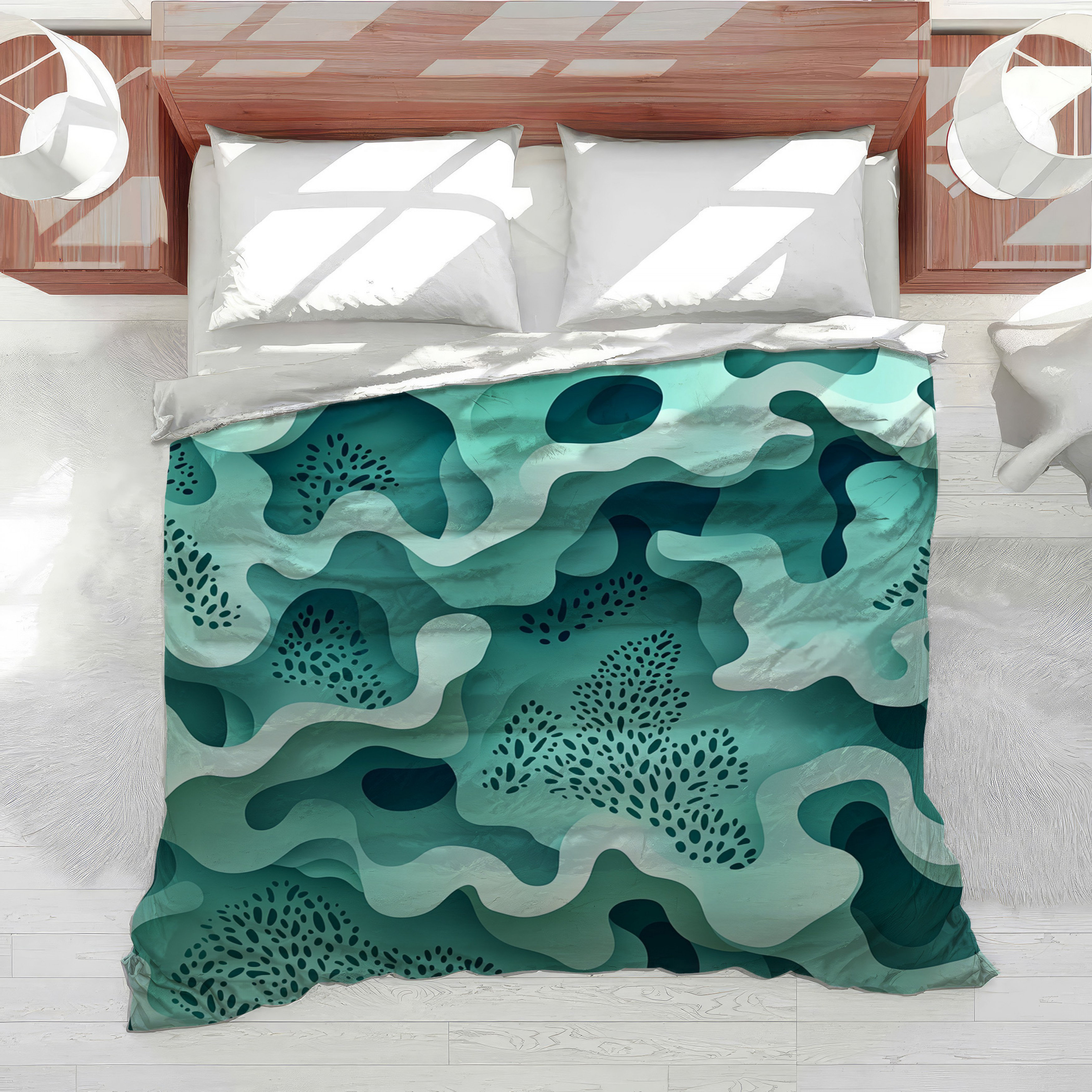 VisionDecor Ocean Waves Bedding Nature Duvet Cover Coastal Beach | Wayfair