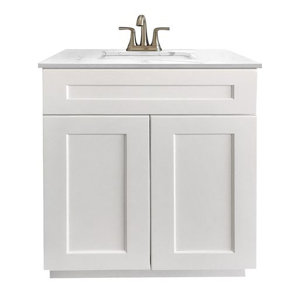 Vanity Atelier 24'' Single Bathroom Vanity Sink Base Cabinet in White ...