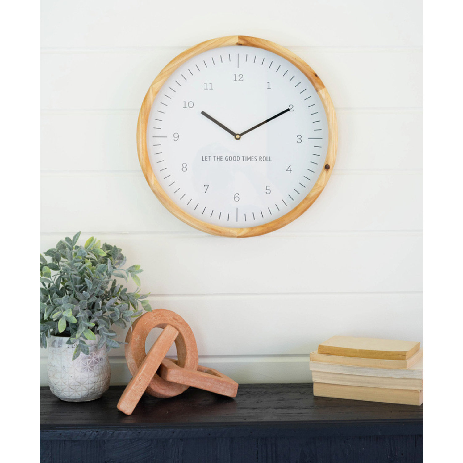 Millwood Pines Aslaug Solid Wood Wall Clock | Wayfair