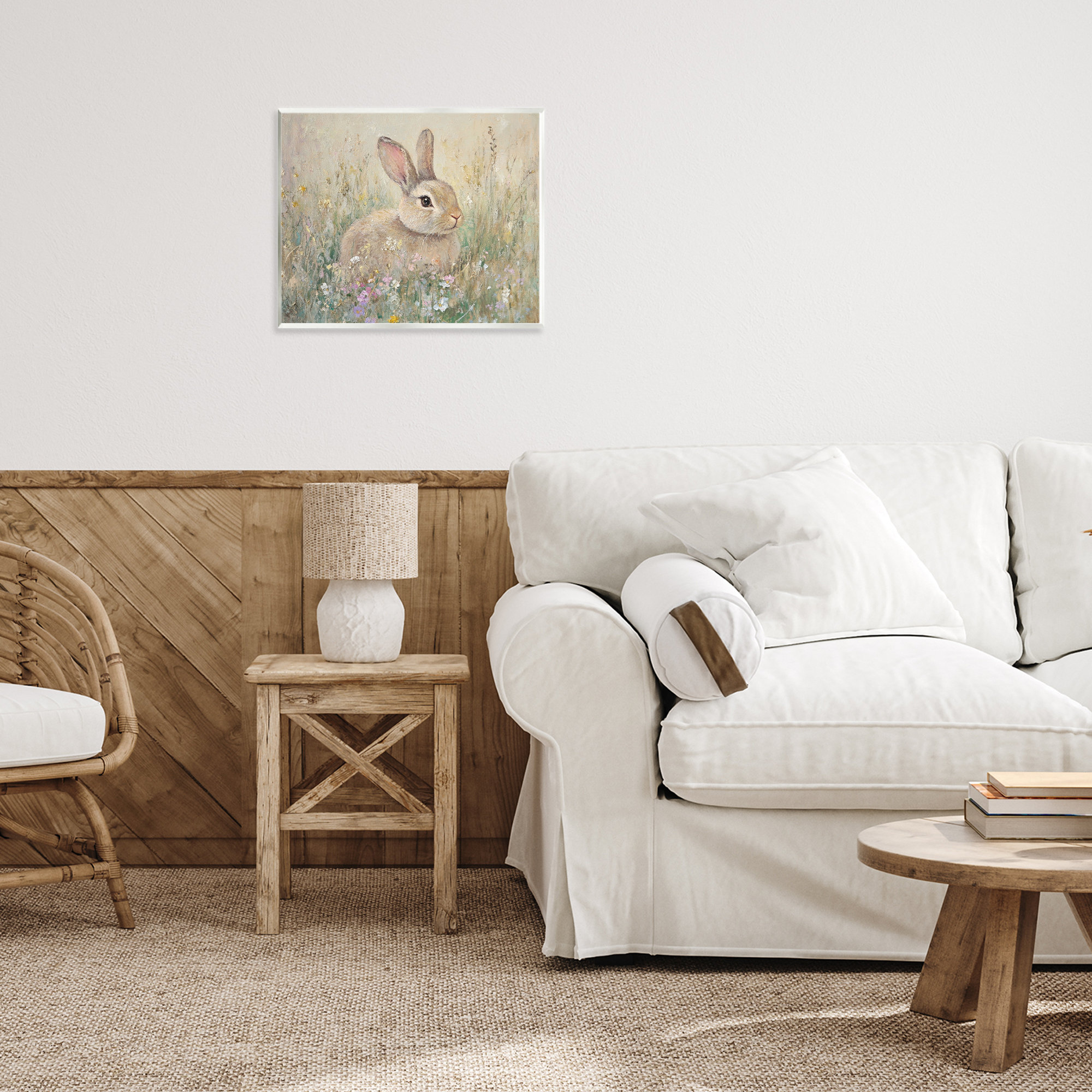 Ophelia & Co. Soft Color Rabbit in Meadow Wall Plaque, design by Petal ...