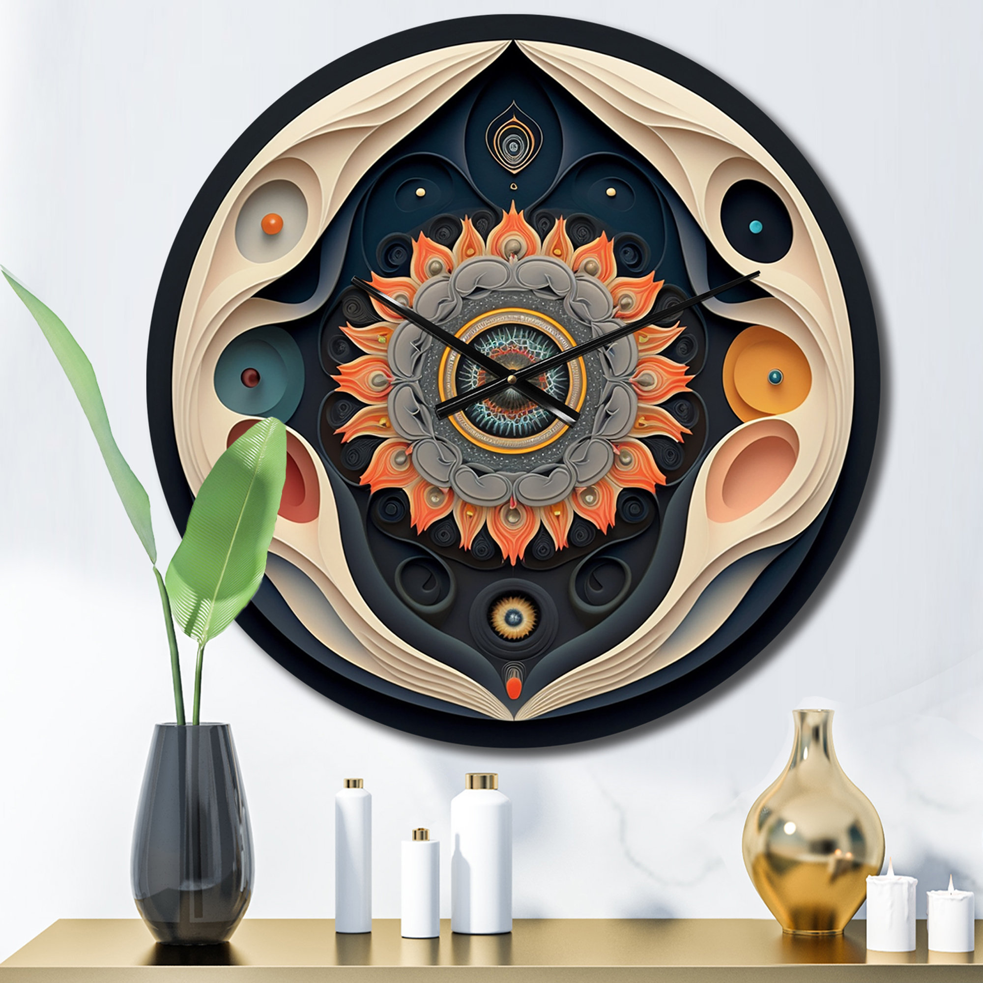 Ivy Bronx Katriece - Modern Geometric Wall Clock - Wayfair Canada