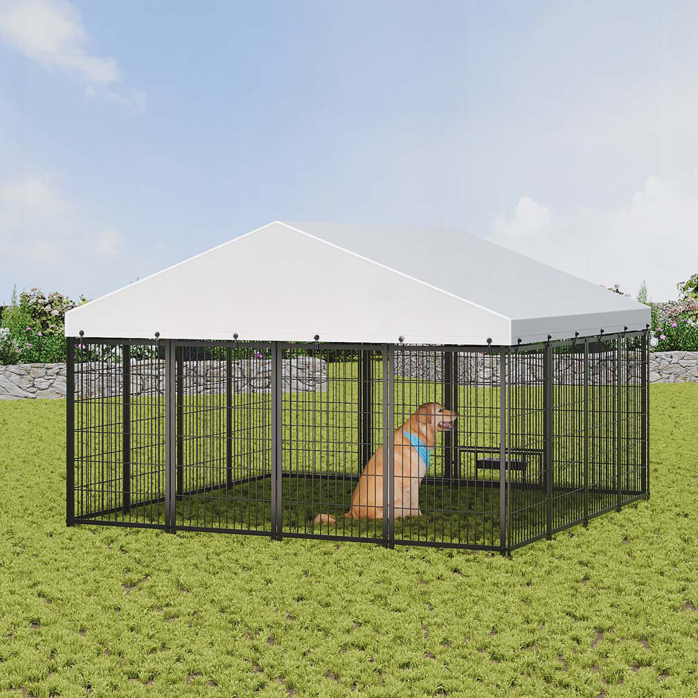 One Allium Way® Large Dog Kennel Outdoor Pet Pens Dogs Run Enclosure ...