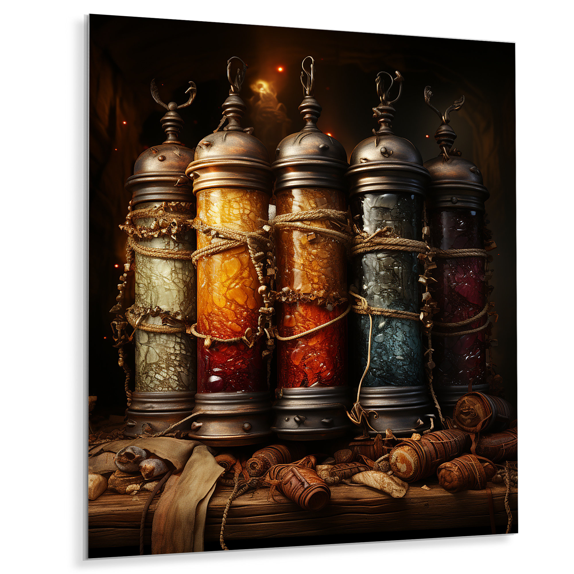 Red Barrel Studio® Hebrew Torah Scrolls - Religion & Spirituality Metal ...