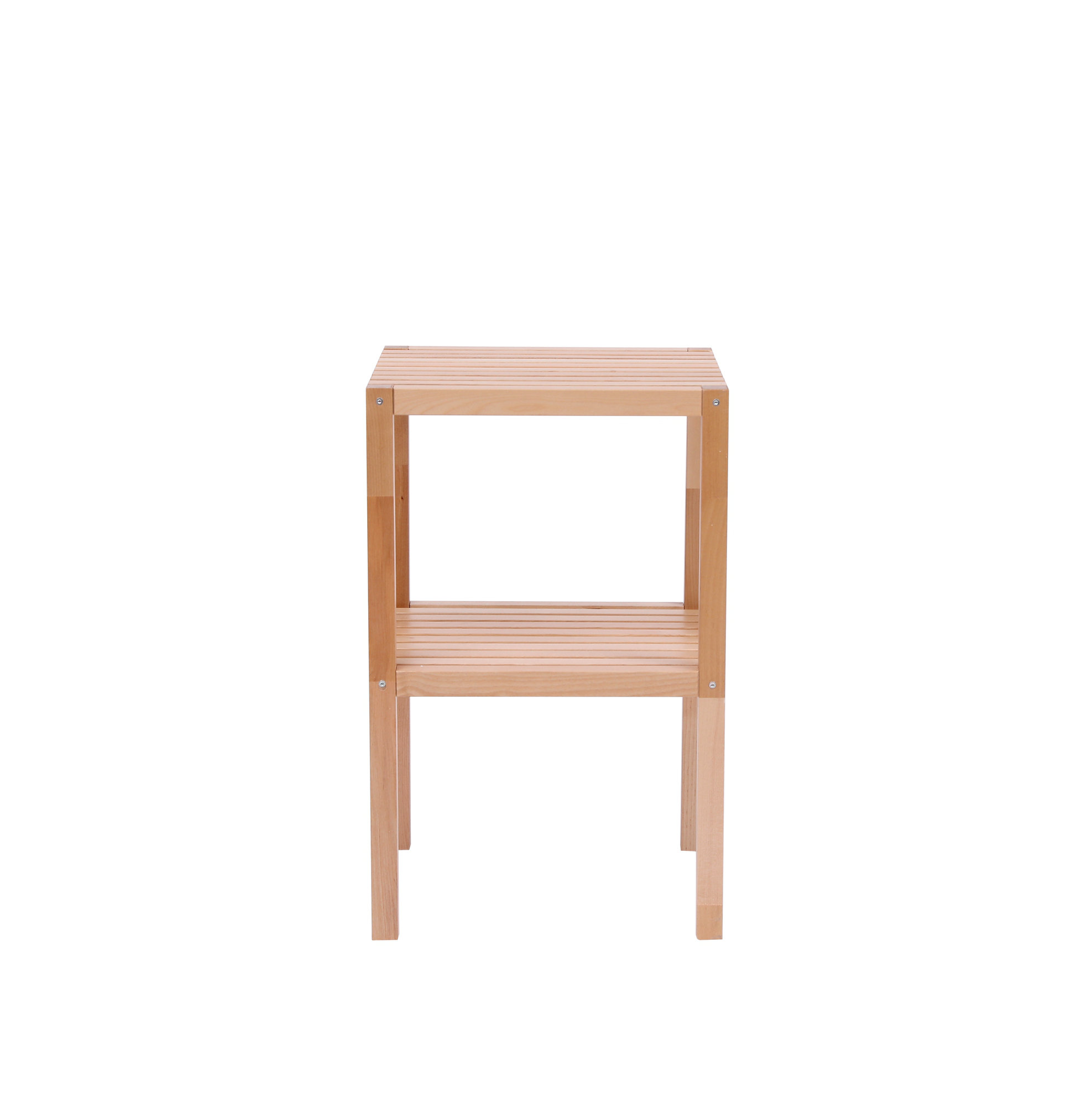 Gracie Oaks 2-Tier Birch Bathroom Shelf Storage Rack, Corner Rack | Wayfair