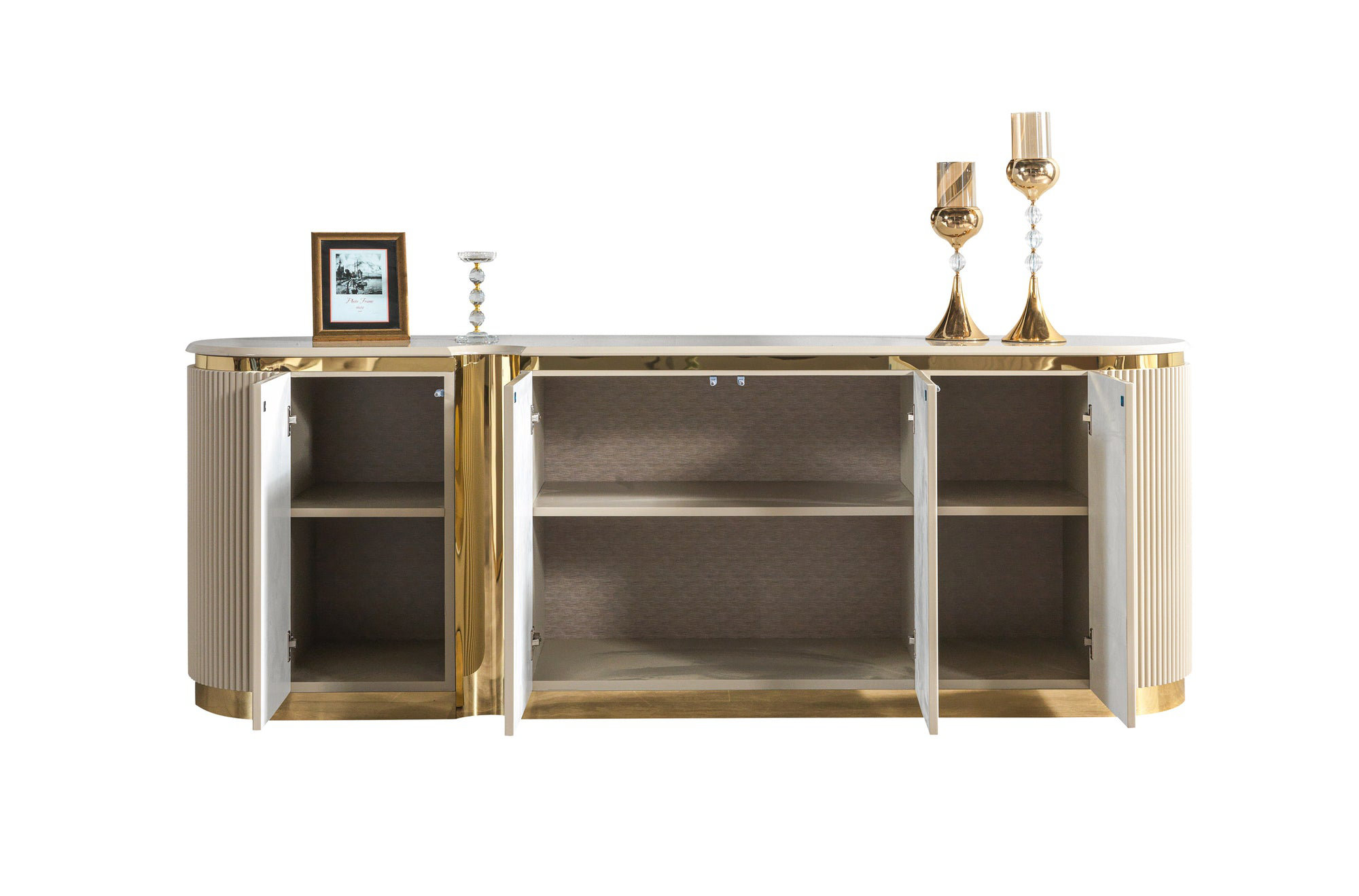 Everly Quinn Milena Ivory Dining Server | Wayfair