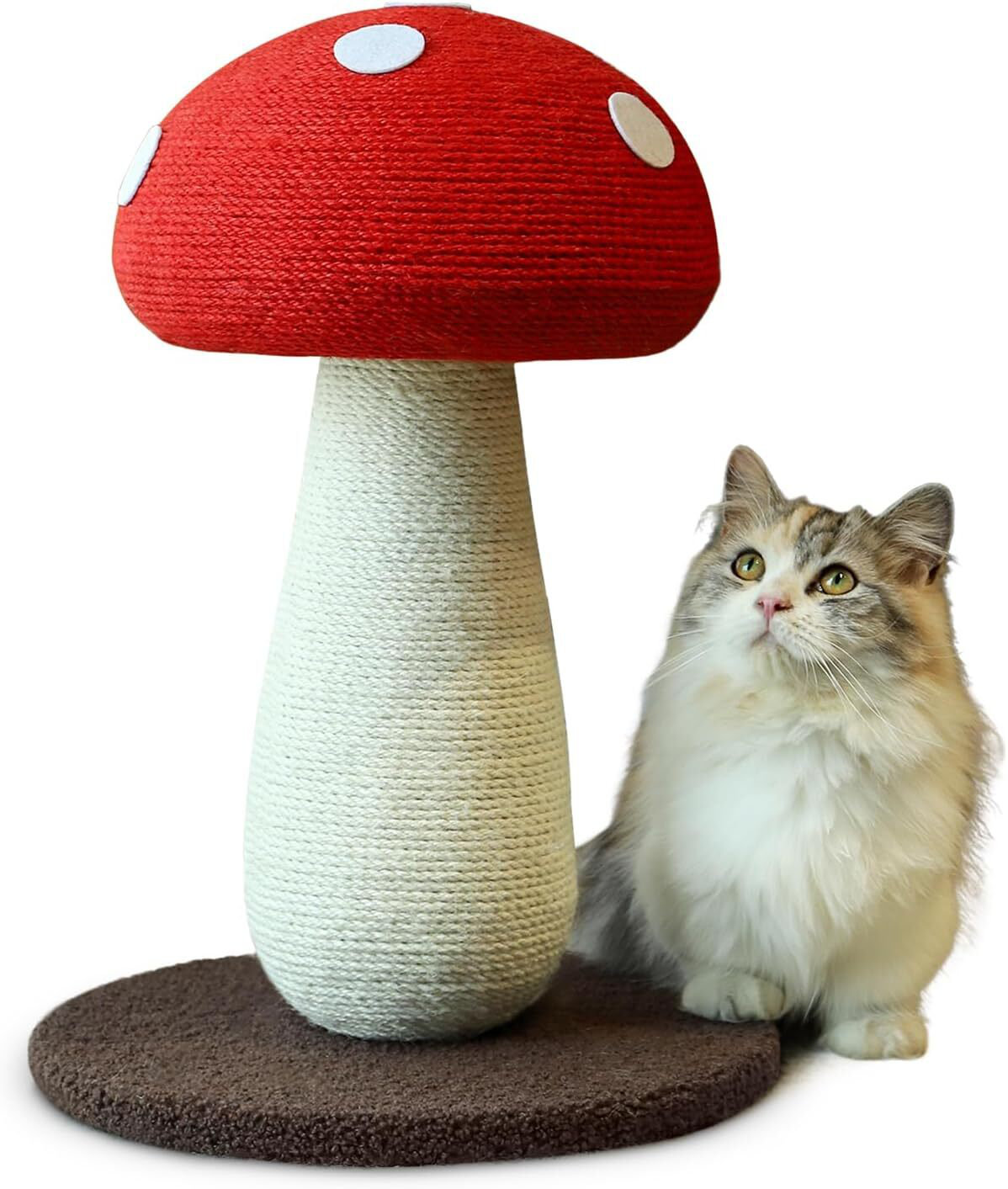 Tucker Murphy Pet™ Mushroom Cat Scratching Post – Sisal Rope Scratch ...