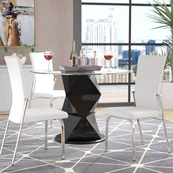 Wade Logan® Charline Contemporary Motion-Back Side Chair w/ Brushed ...