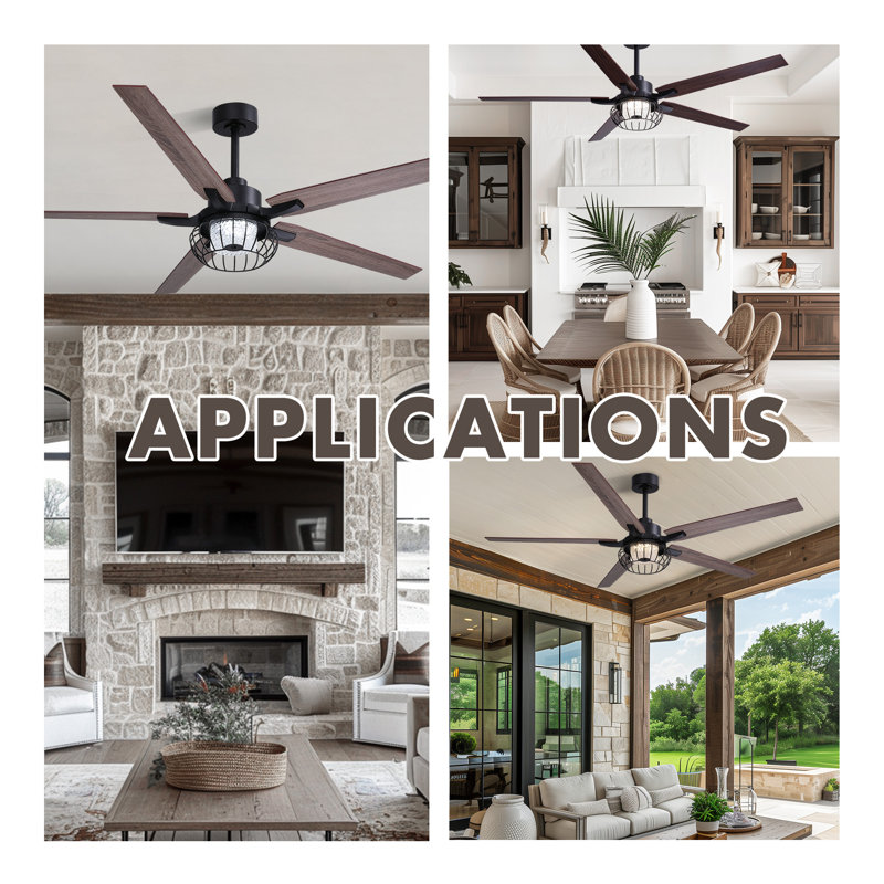 Williston Forge 64" Ceiling Fan With Light Kit And Remote Control | Wayfair