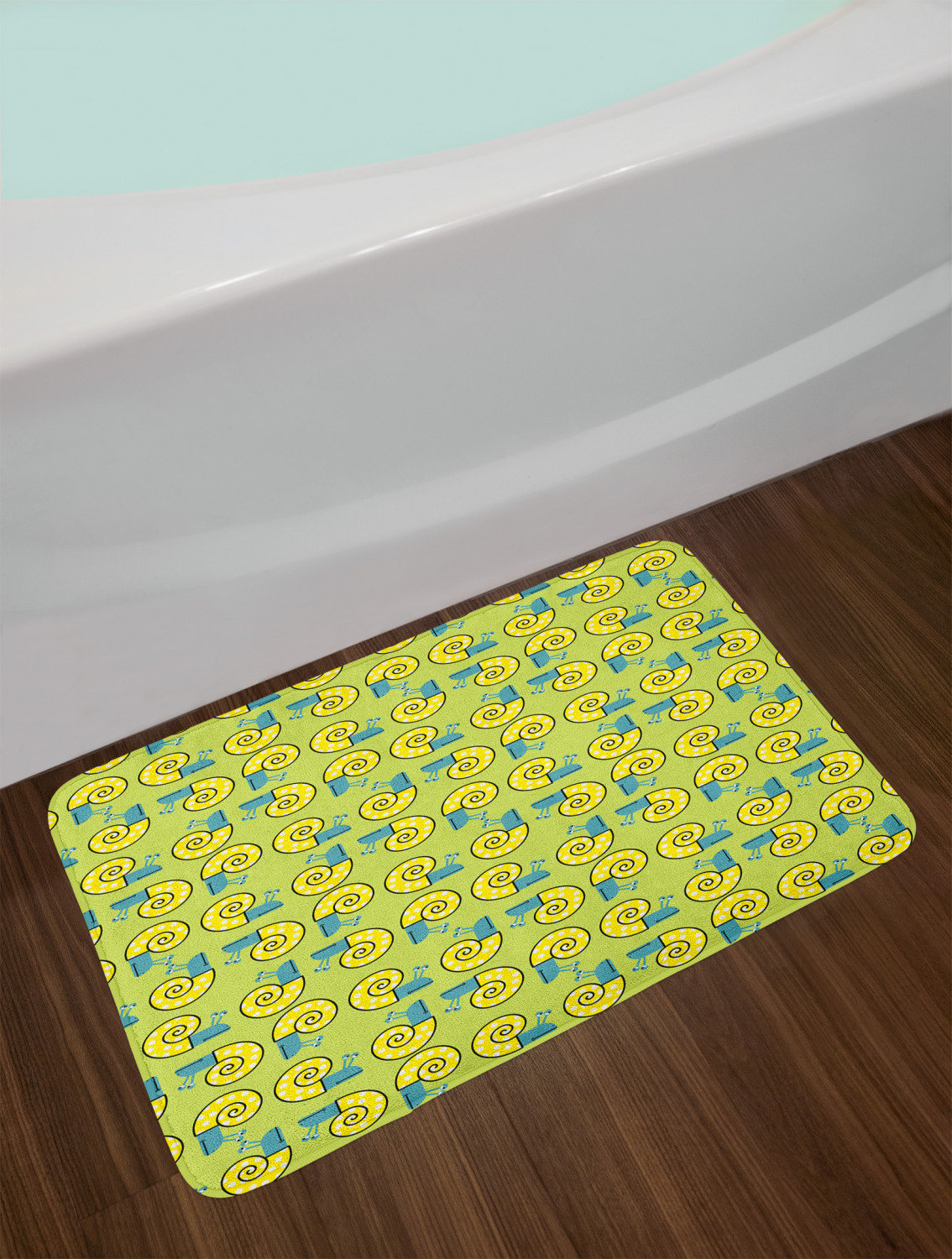 East Urban Home Snails withted Shells Bath Rug | Wayfair