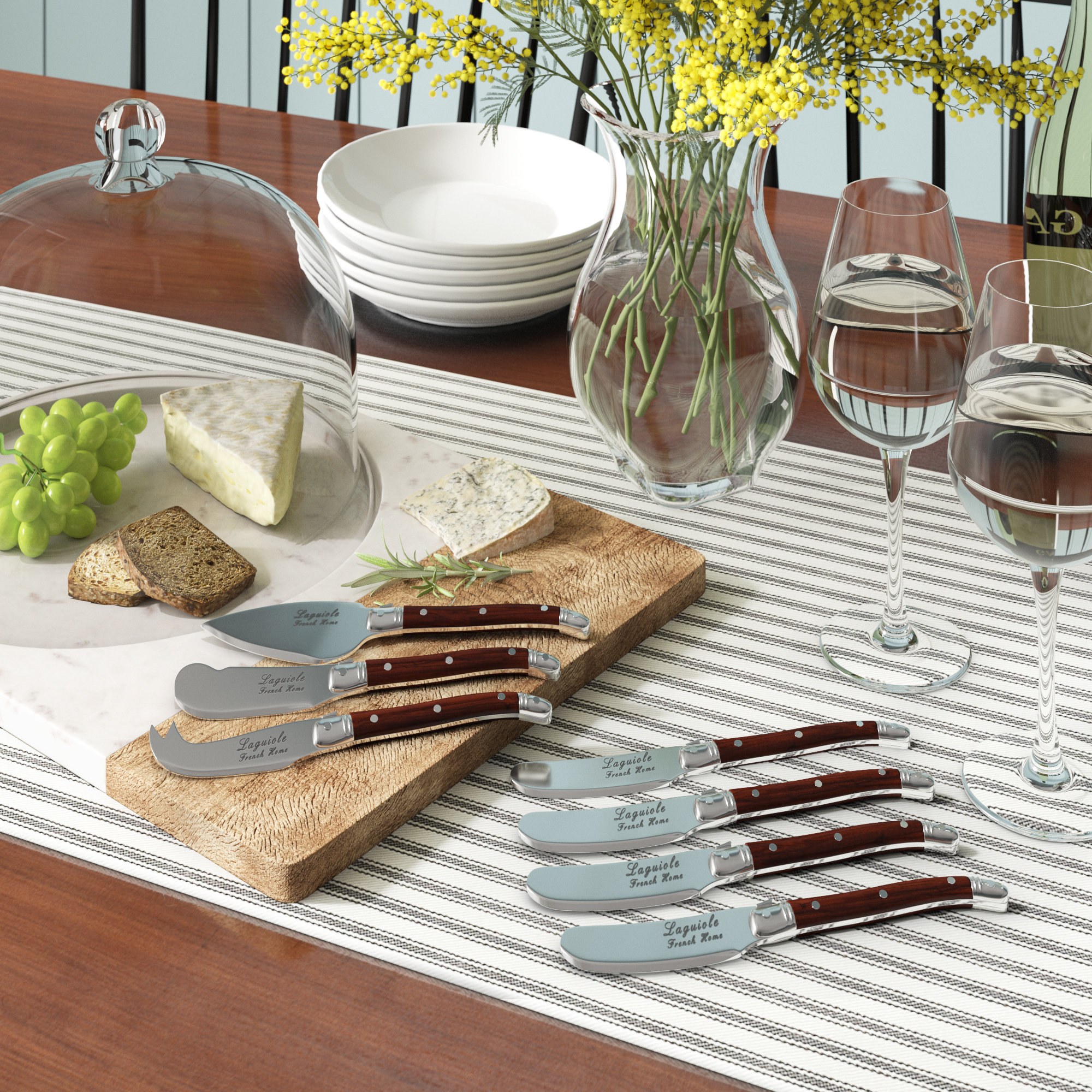 Alcott Hill® Hixon 7 Piece Cheese Serving Set & Reviews | Wayfair