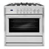 Cosmo 36 in. Nebula Collection 3.8 cu. ft. Gas Range, 5 Burners, Rapid ...