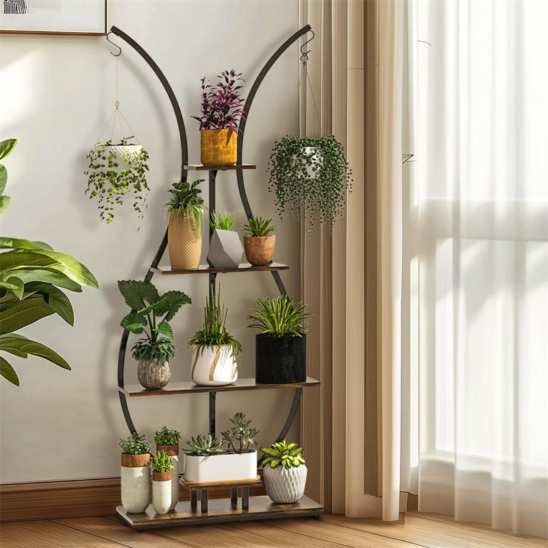 17 Stories 5 Tier Plant Stand Vase-Shape Indoor Patio Plant Display ...