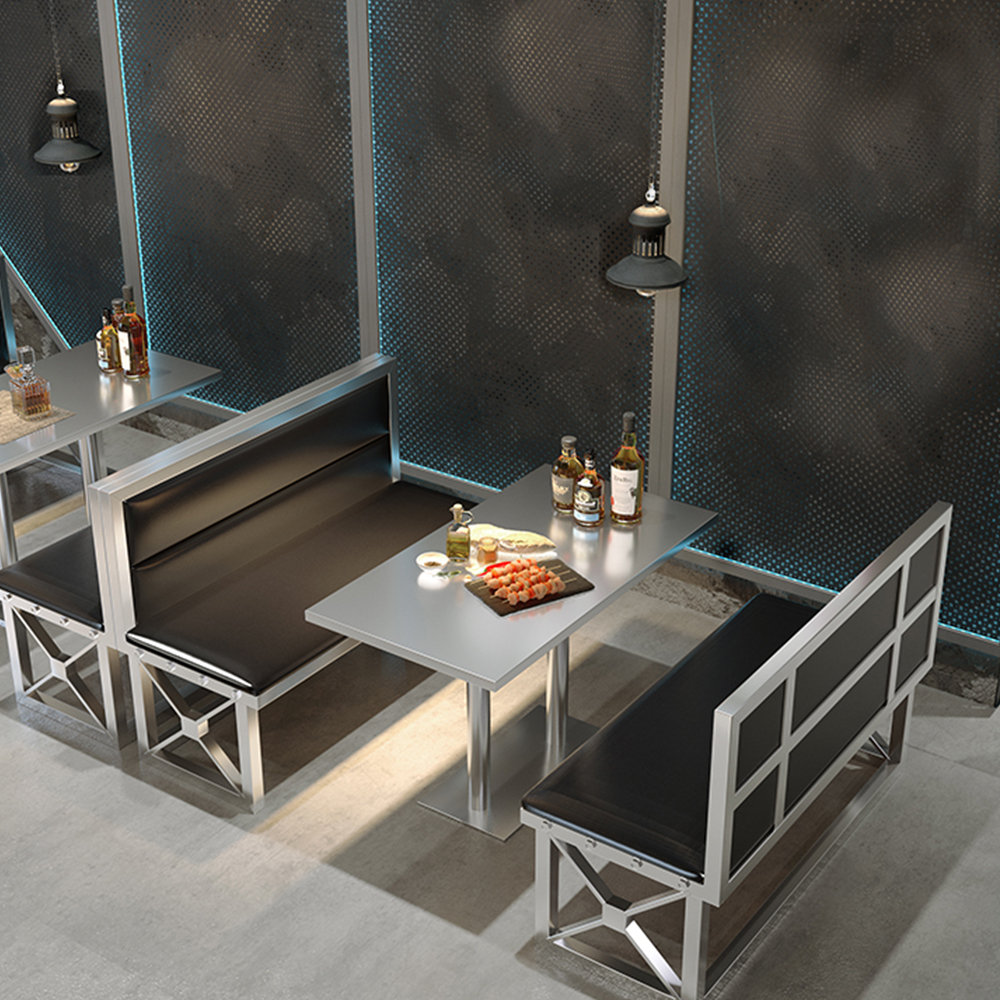Canadian Linen Simple Industrial Style Restaurant Bench Faux Leather ...